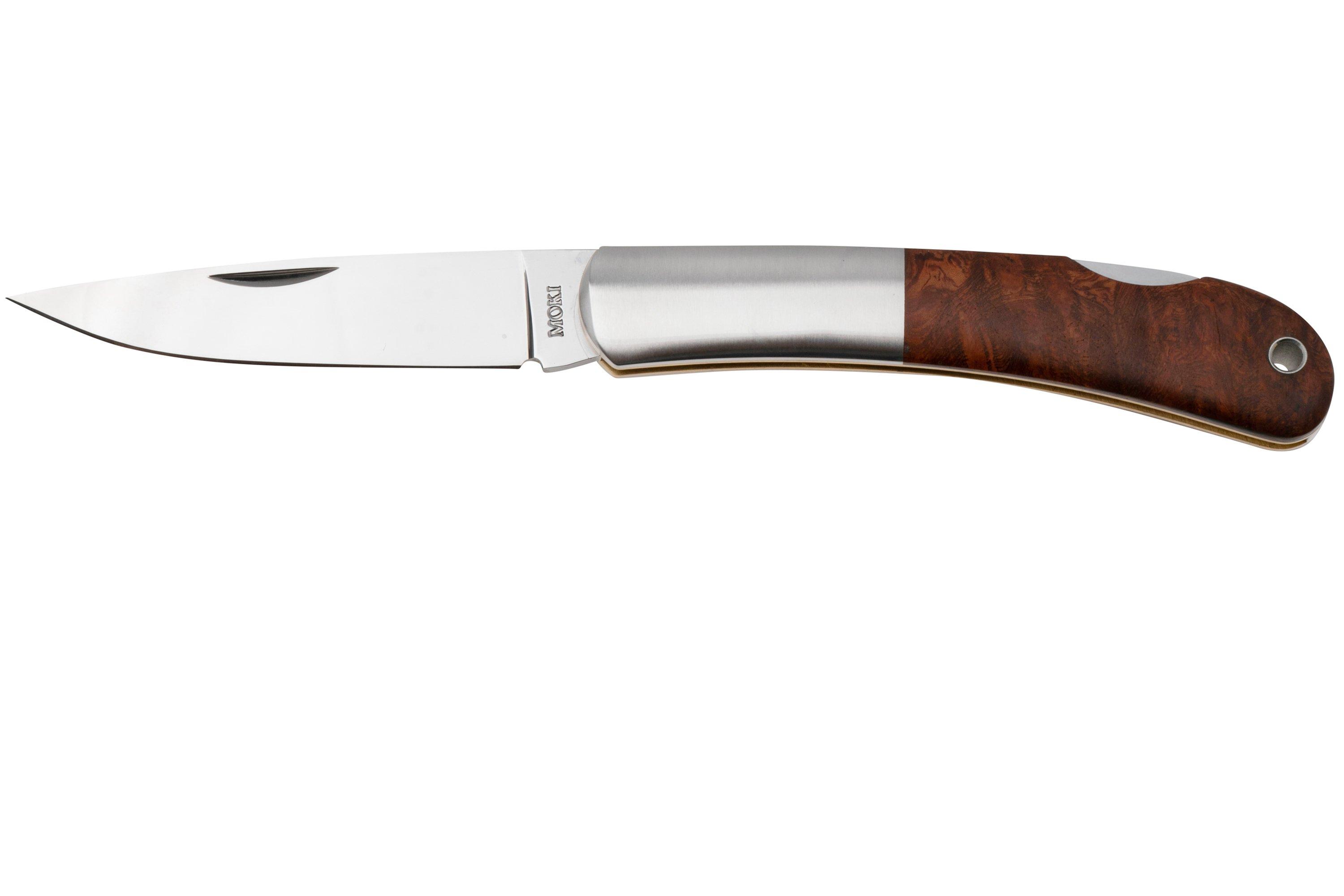 Moki Pliant Lockback 100J Polished AUS8, Quince Wood, navalha | Compras ...