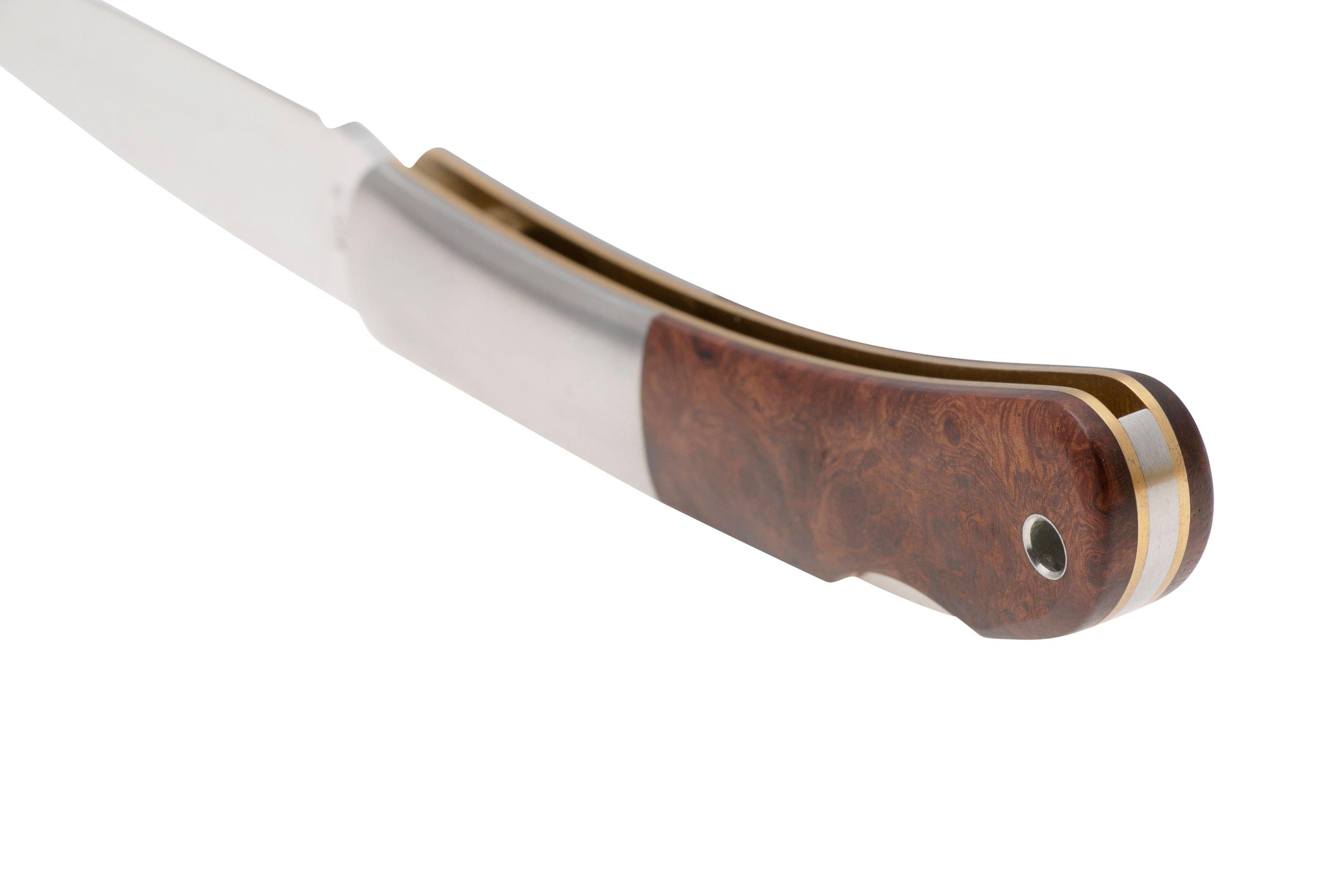 Moki Pliant Lockback 100J Polished AUS8, Quince Wood, pocket knife ...
