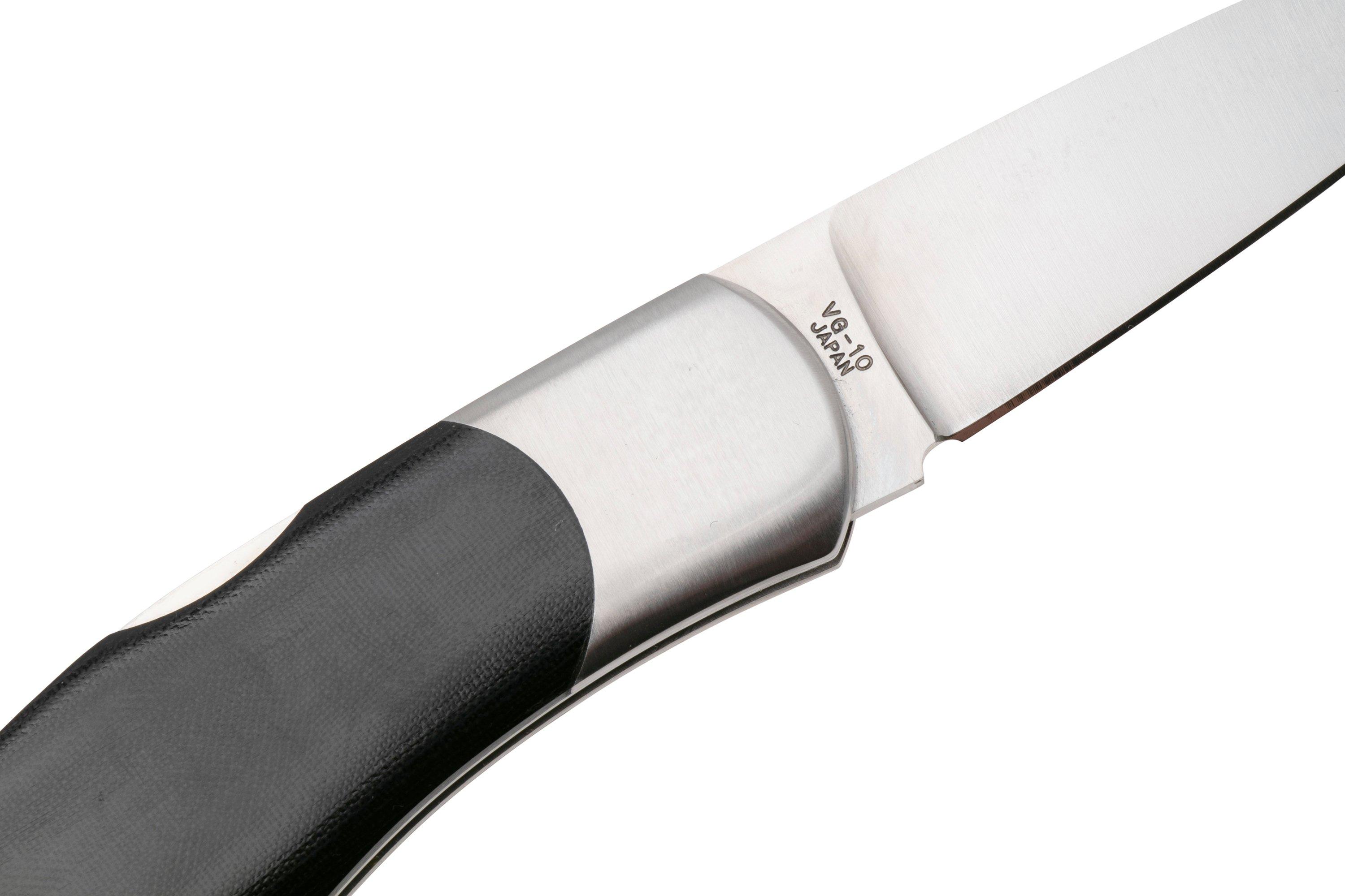 Moki Calliope Lockback 205ME Satin VG10, Black Micarta Pearl Inlay ...