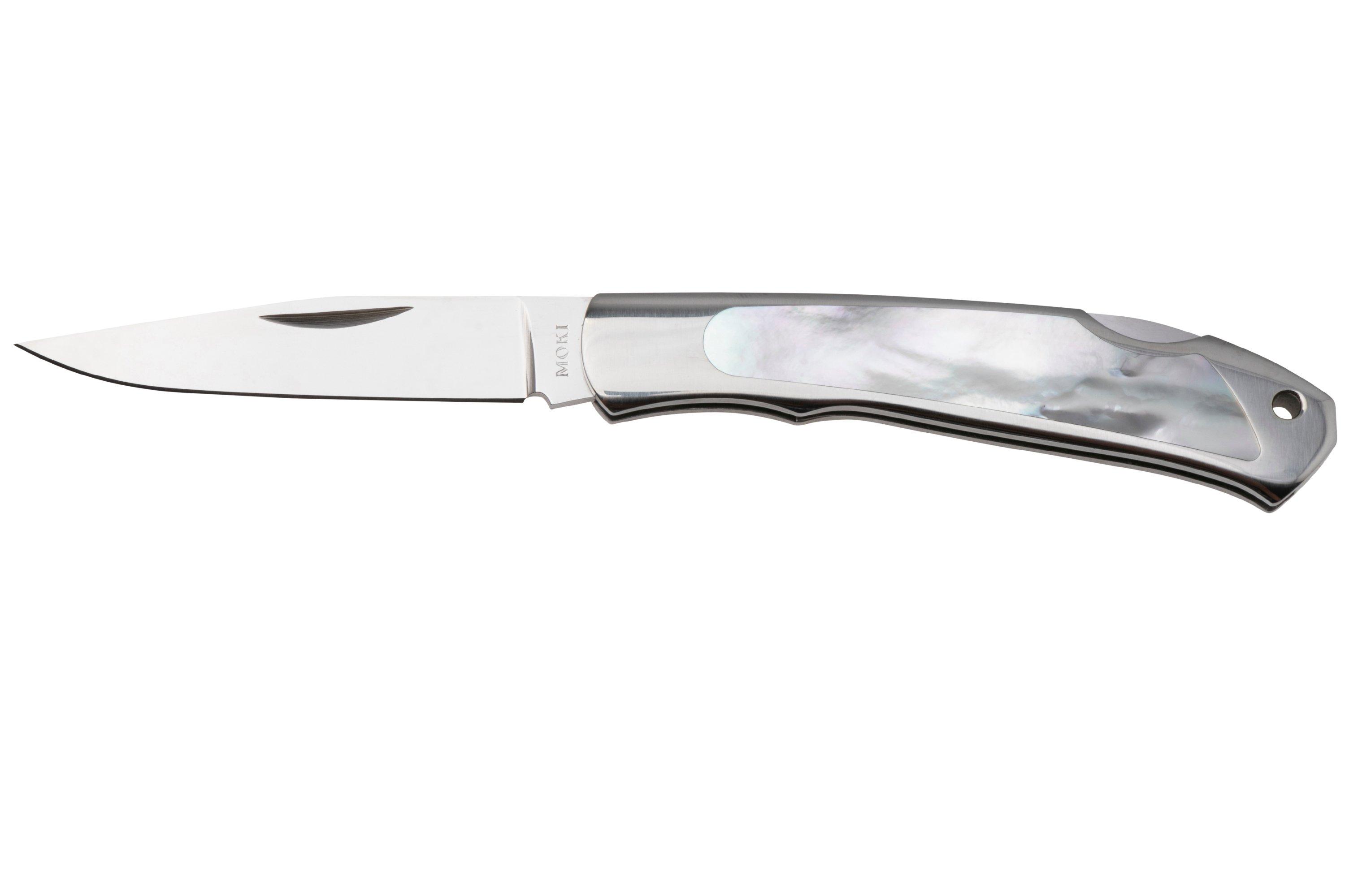 Moki Serapis Lockback 610E Polished VG10, Mother Of Pearl, pocket knife ...