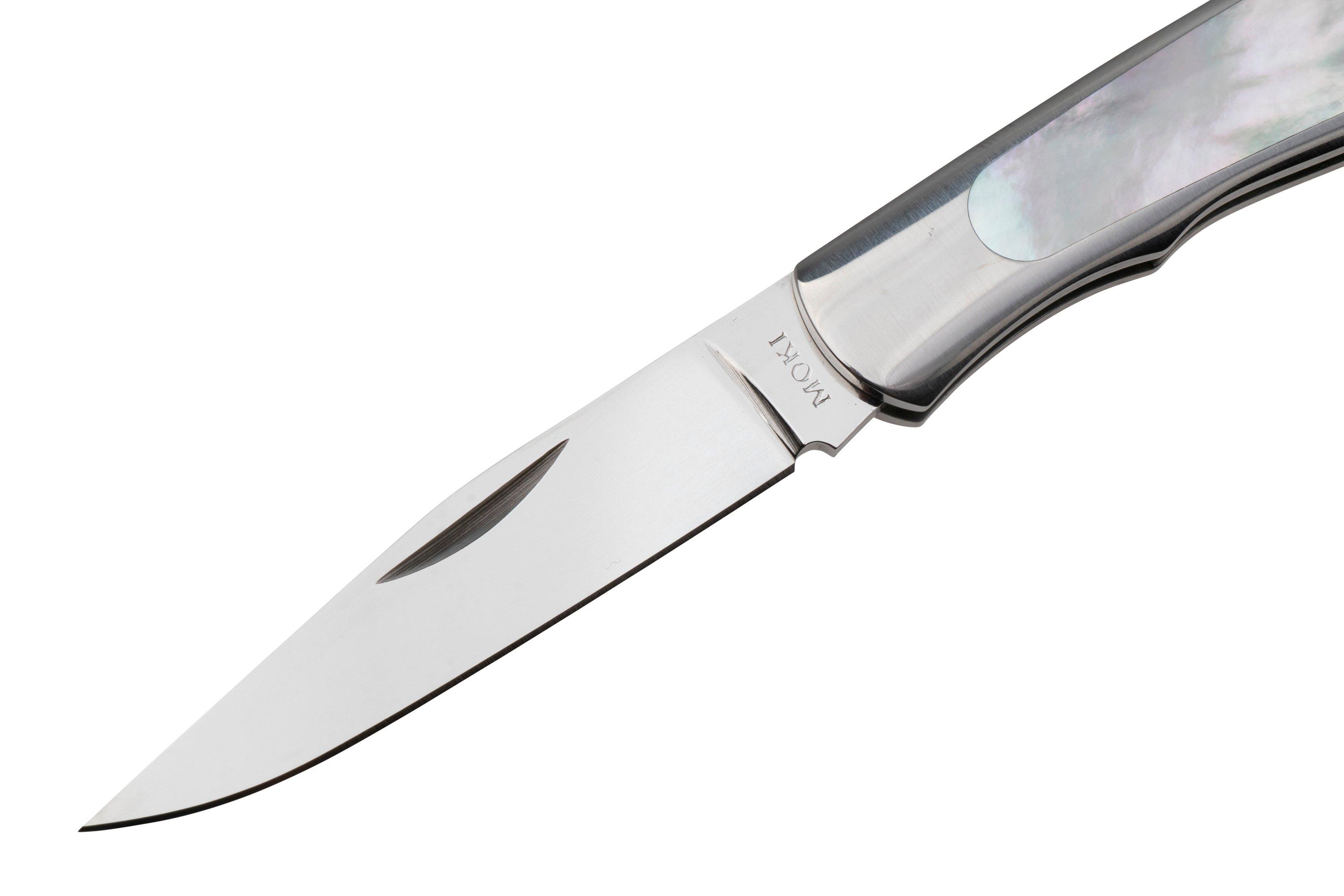 Moki Serapis Lockback 610E Polished VG10, Mother Of Pearl, pocket knife ...