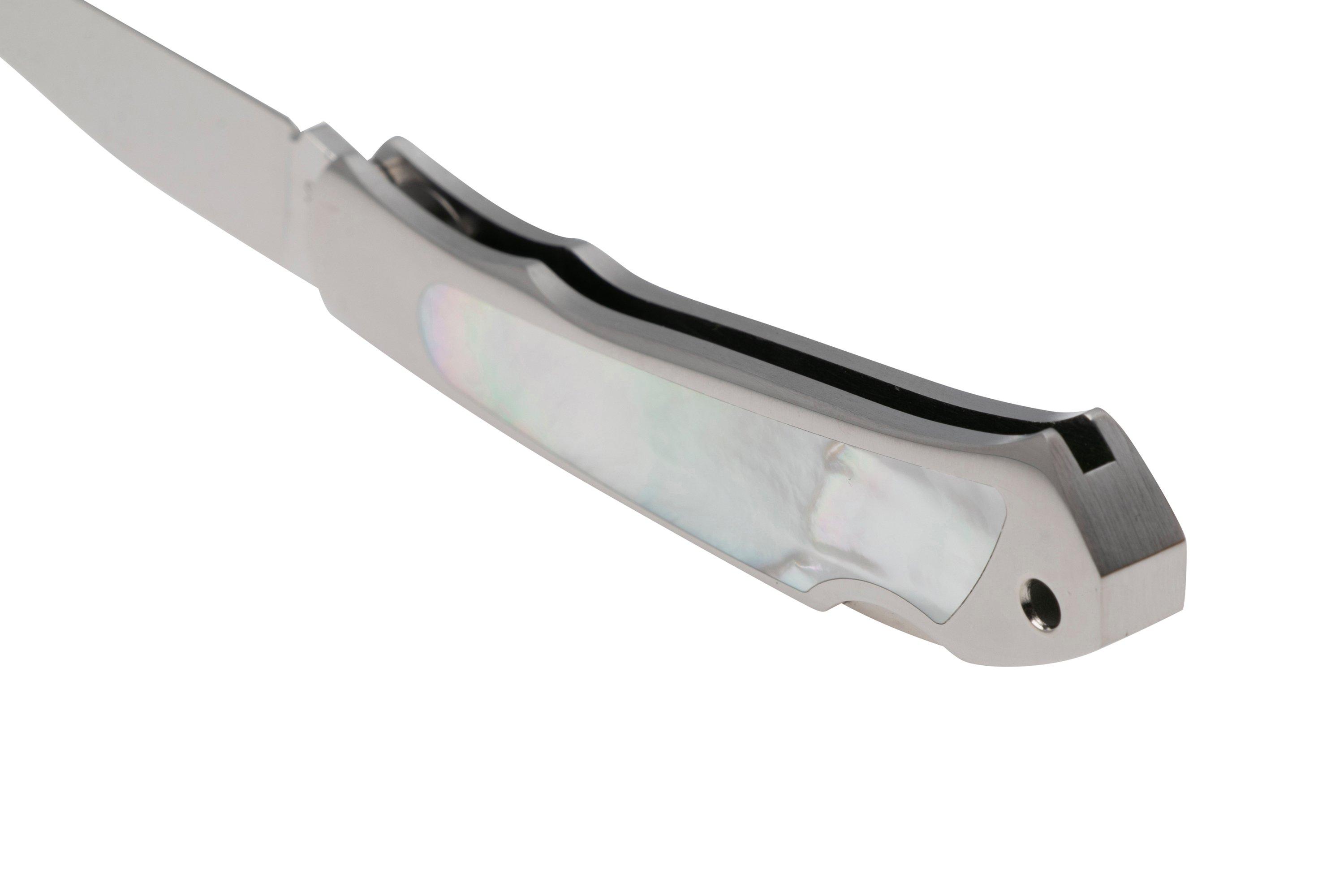 Moki Serapis Lockback 610E Polished VG10, Mother Of Pearl, pocket knife ...