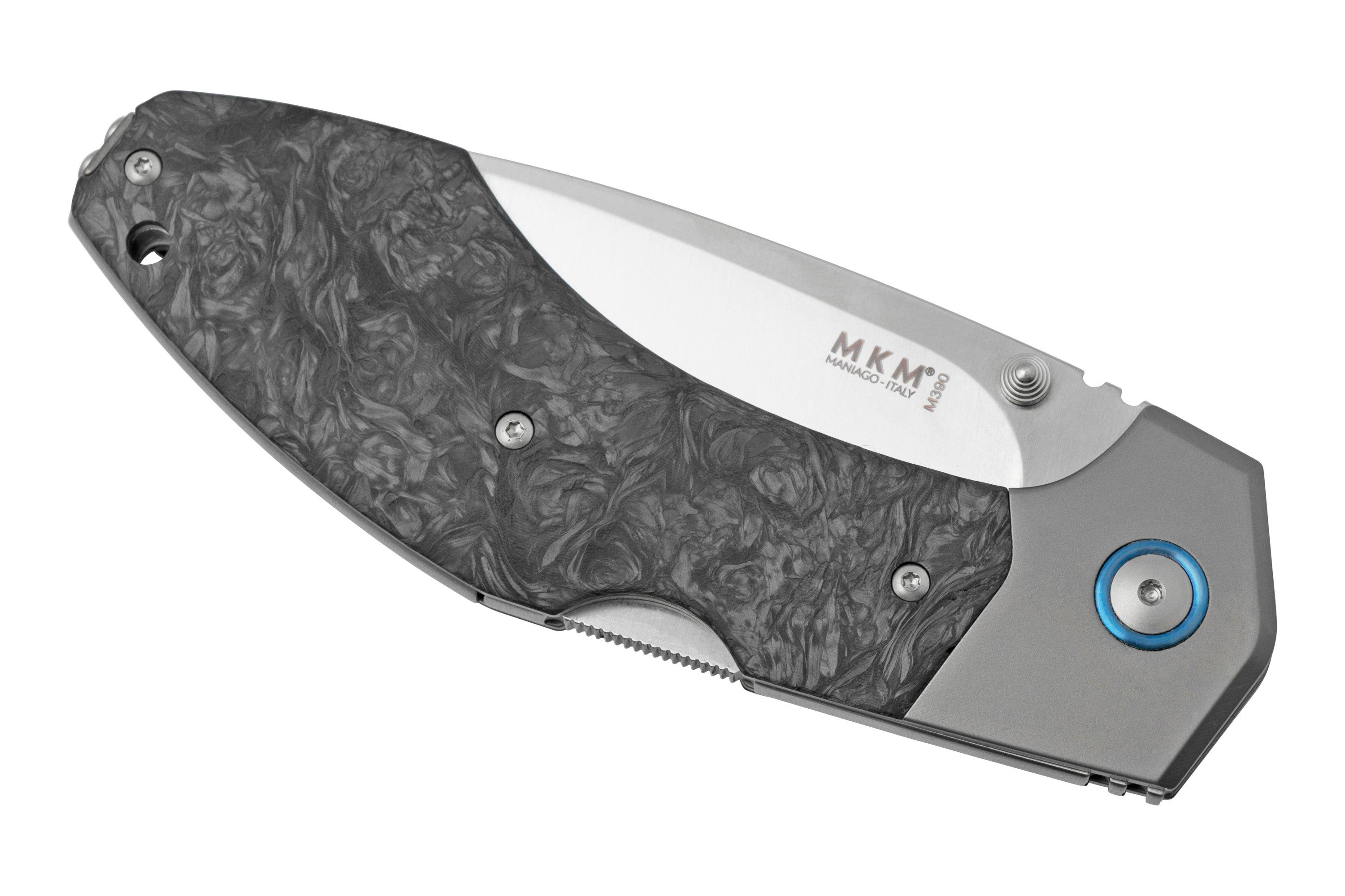 MKM Hero Stonewashed Carbon fibre, Titanium Bolsters, pocket knife ...