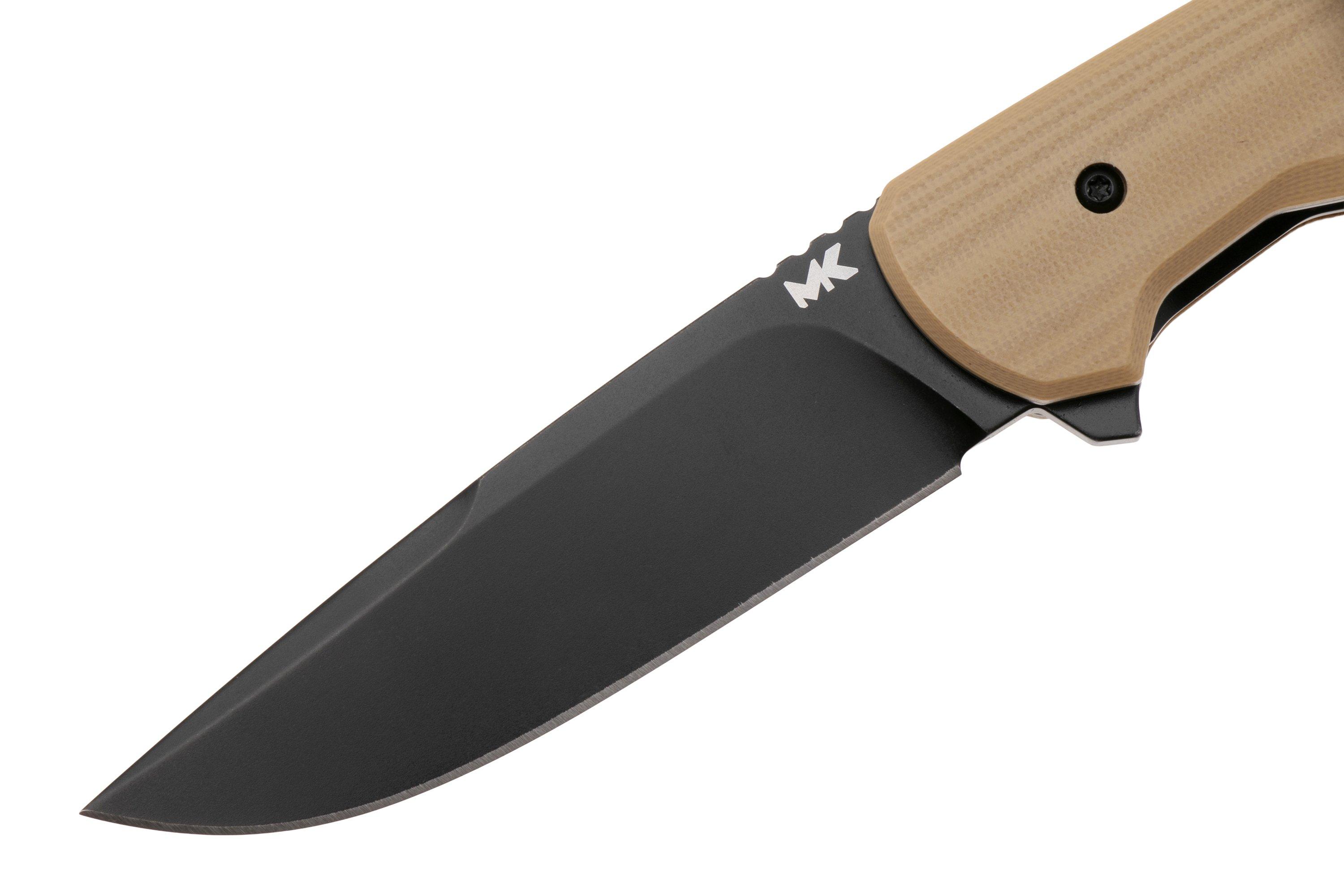 MK Knives & Tools Humbler Clay 02F.BP005, Black CPM MagnaCut, Coyote ...