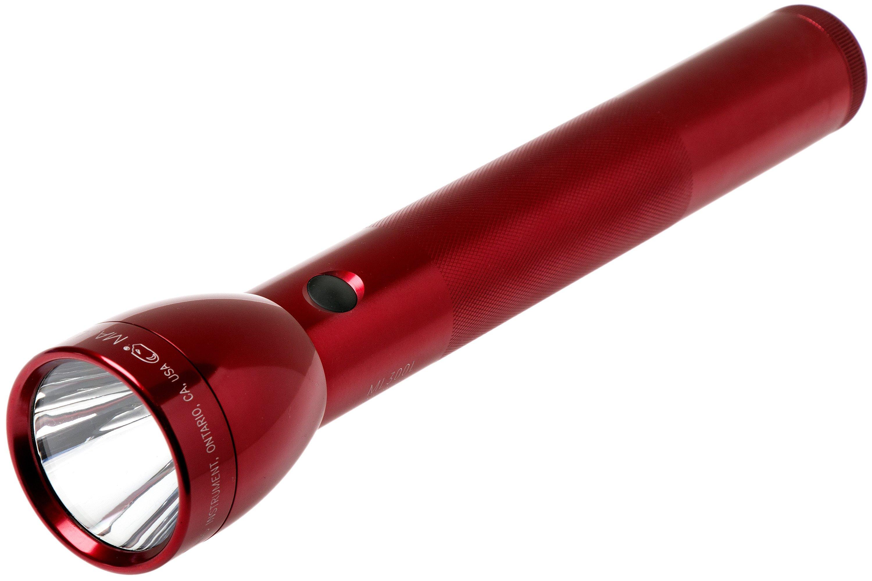 Maglite ML300L MagLed flashlight 3-D cell, red | Advantageously ...