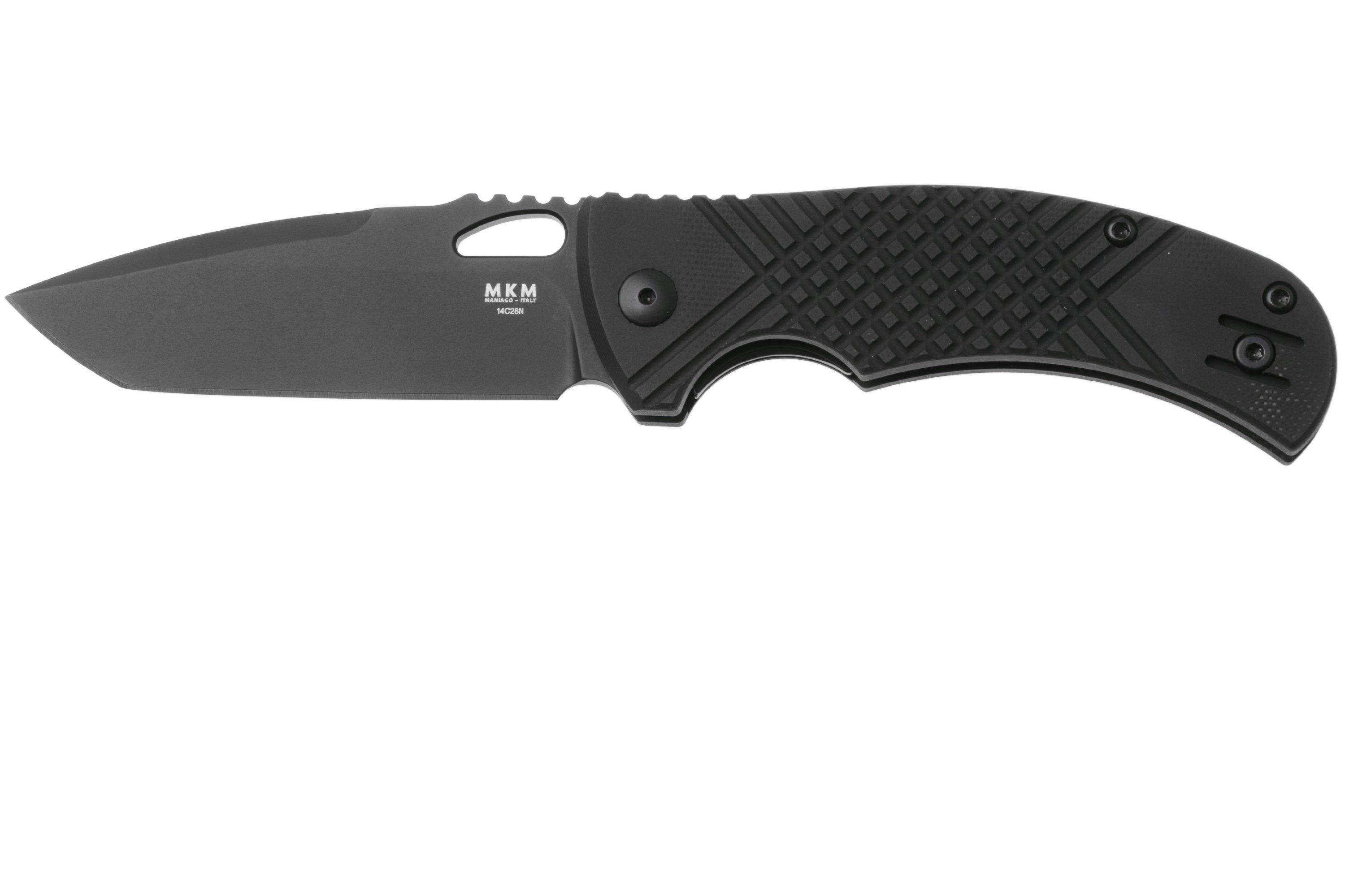 MKM Ciras MK CR-GBKB Black 14C28N, Black G10, pocket knife, Les George ...
