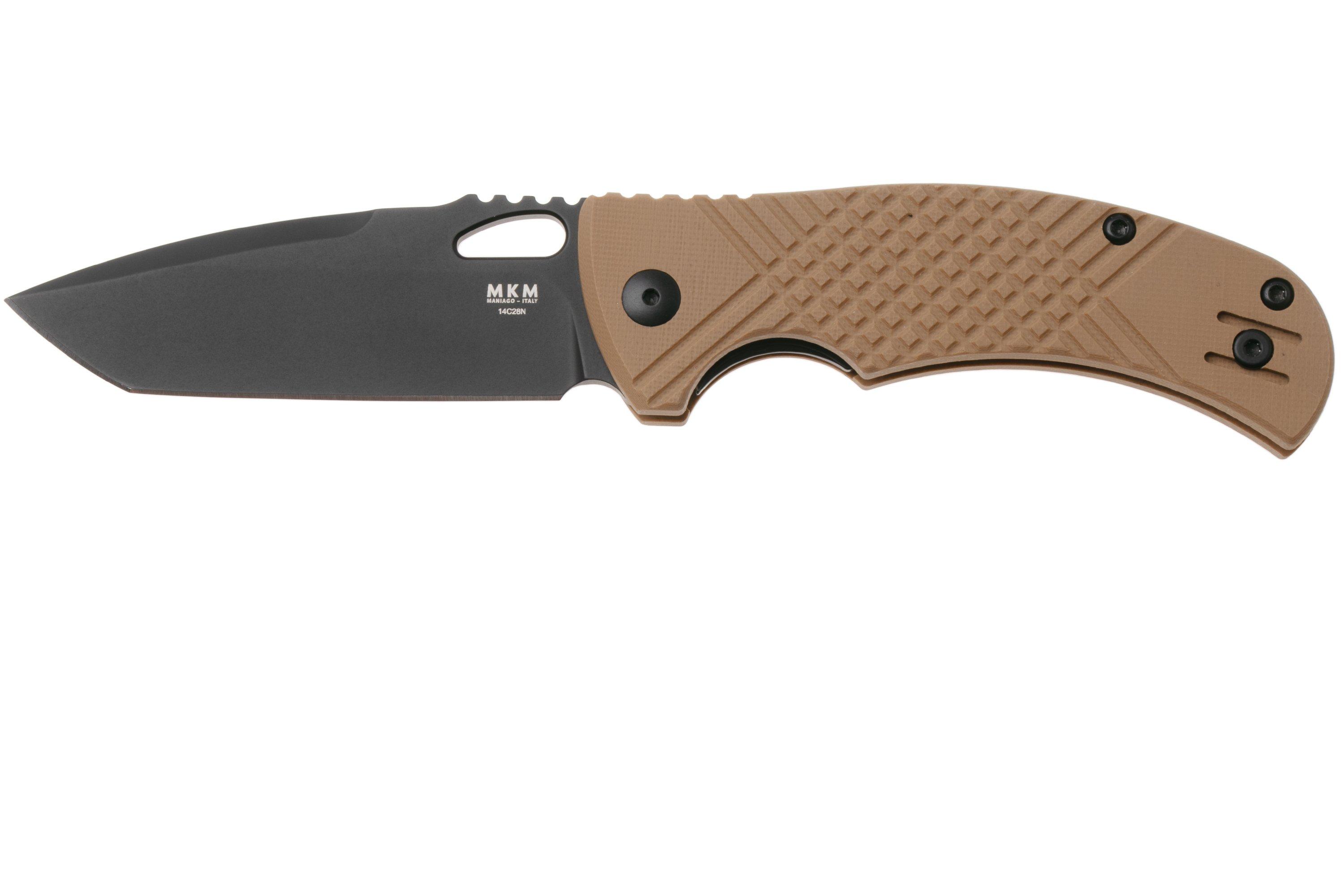 MKM Ciras MK CR-GCTB Black 14C28N, Coyote Tan G10, pocket knife, Les ...