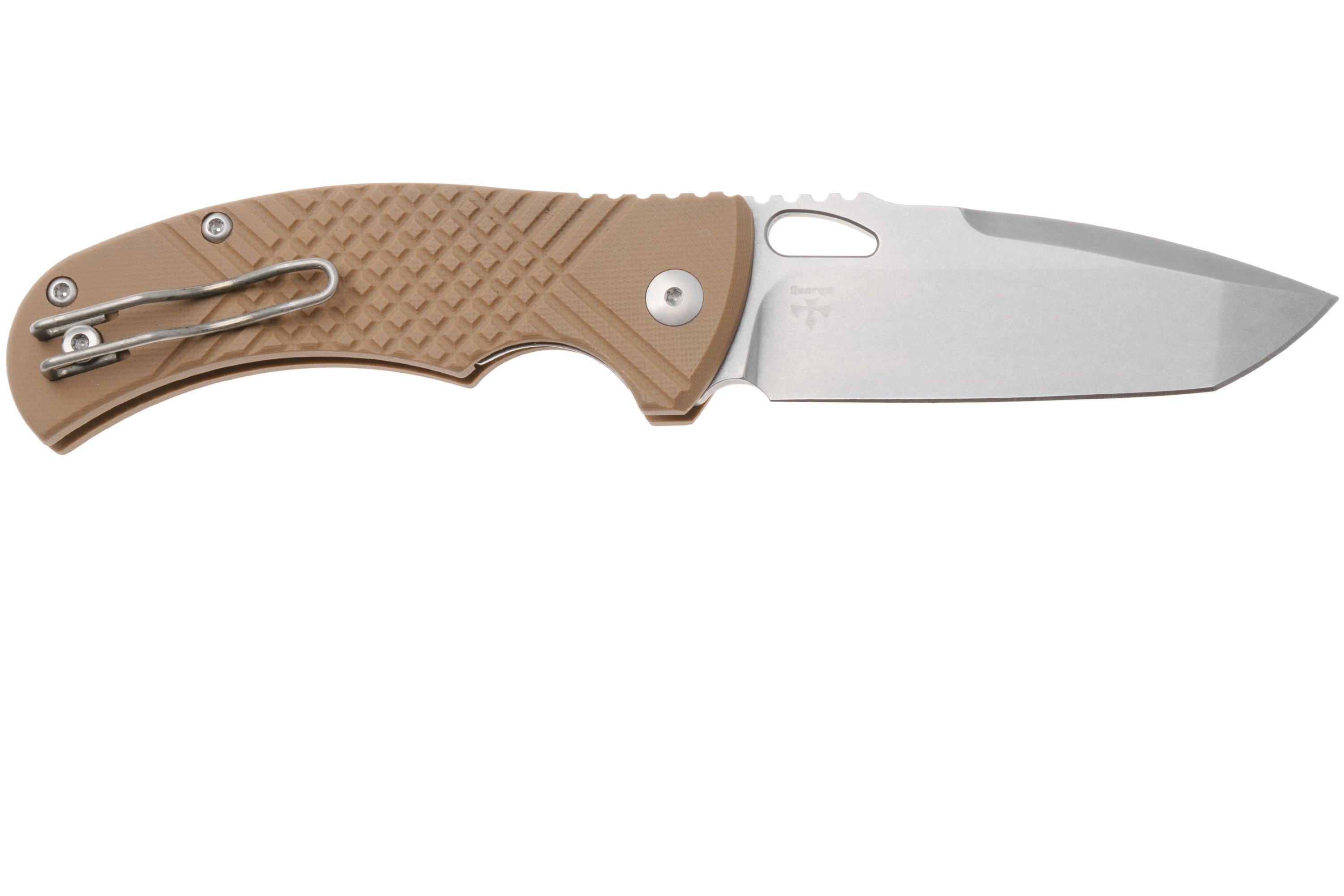 MKM Ciras MK CR-GCT Stonewashed 14C28N, Coyote Tan G10, pocket knife ...