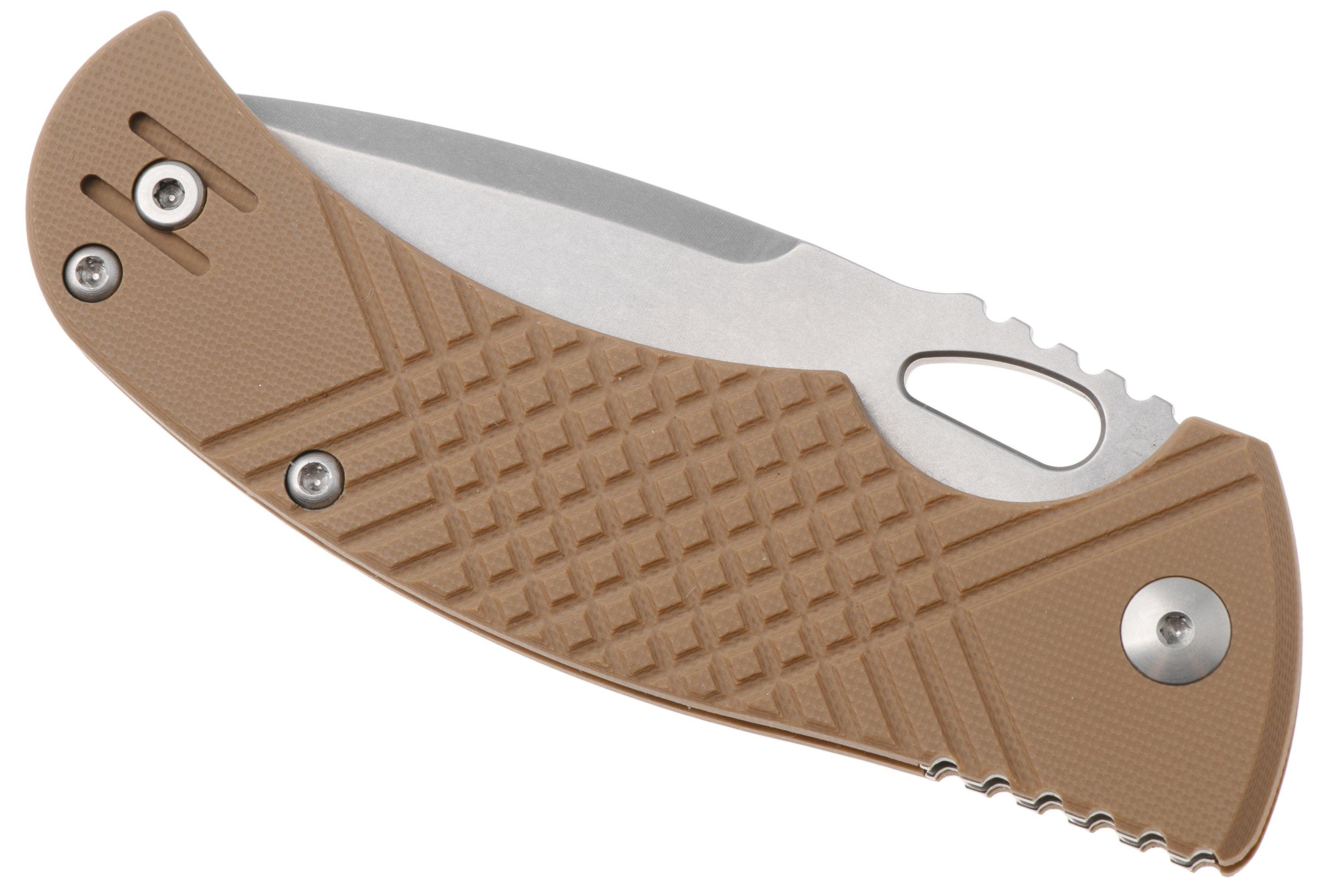 MKM Ciras MK CR-GCT Stonewashed 14C28N, Coyote Tan G10, pocket knife ...