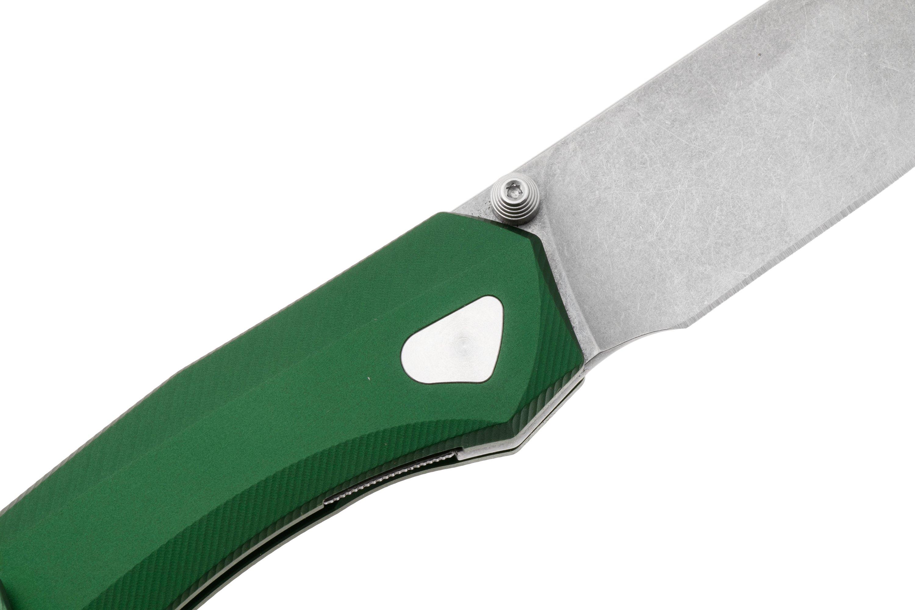 MKM Detonario DT-AG Stonewashed Böhler M390, Green Aluminium, pocket ...