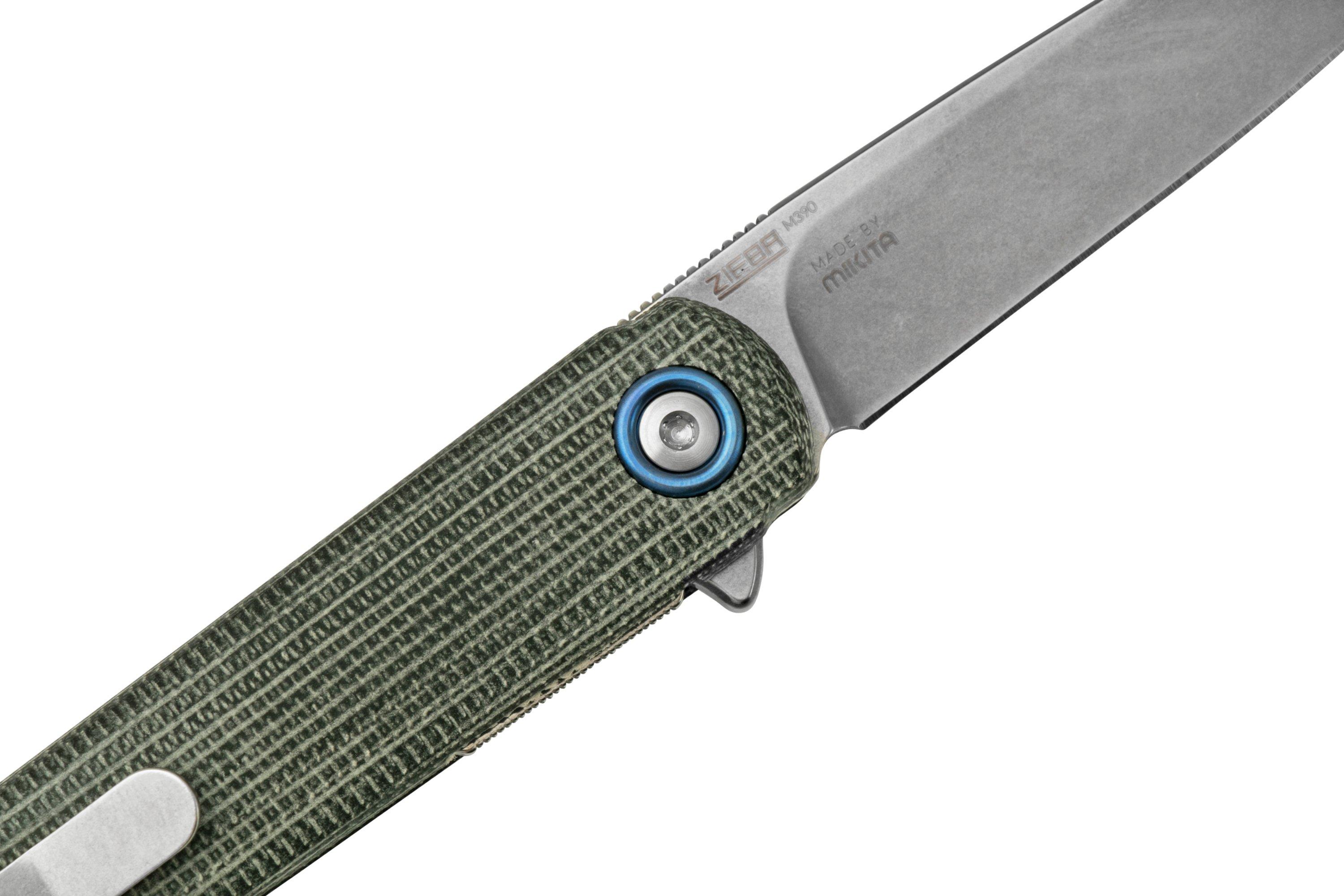 MKM Flame Light FL01L-BC drop blade, black micarta, pocket knife ...