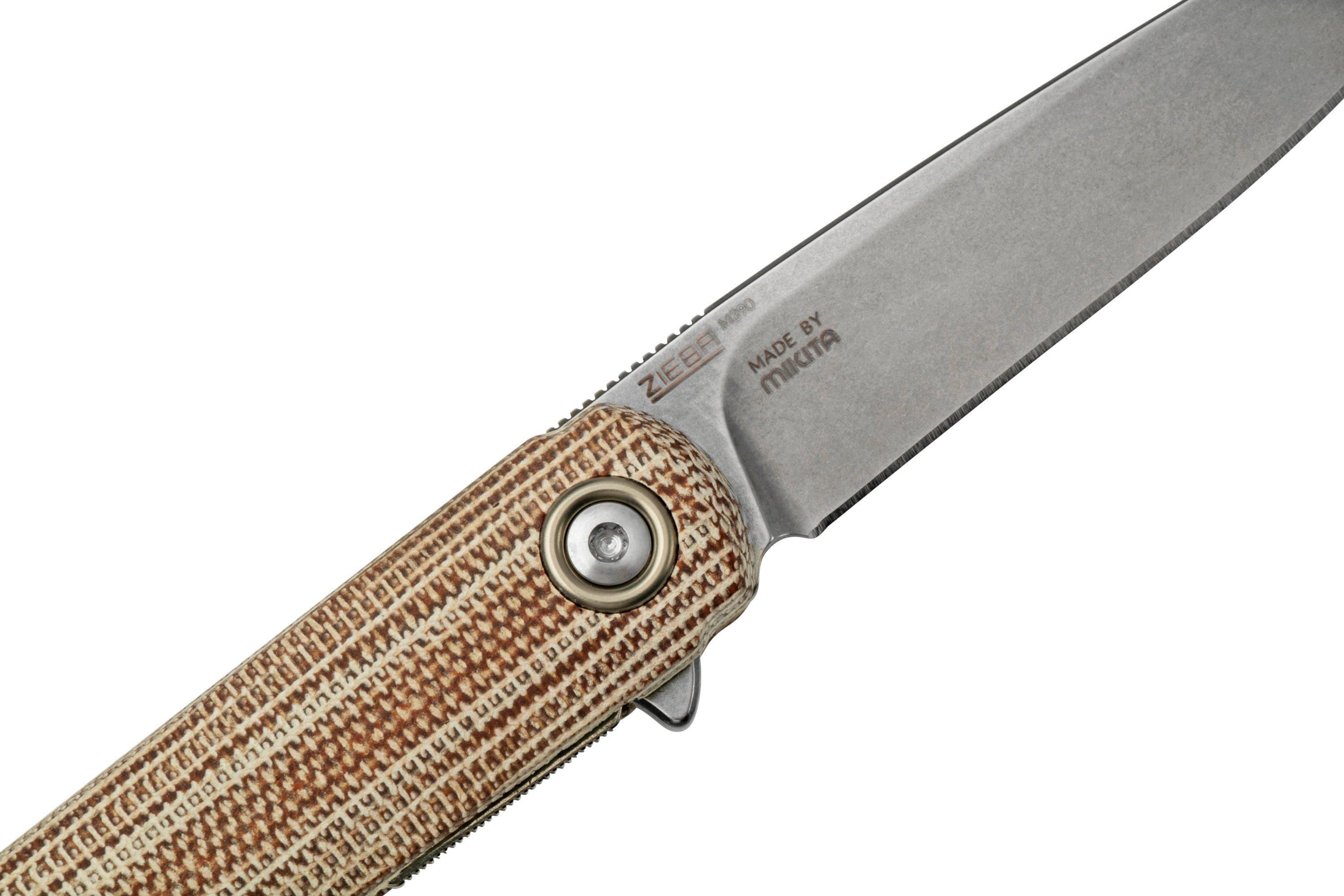 MKM Flame Light FL01L-NC drop blade, natural micarta, zakmes ...
