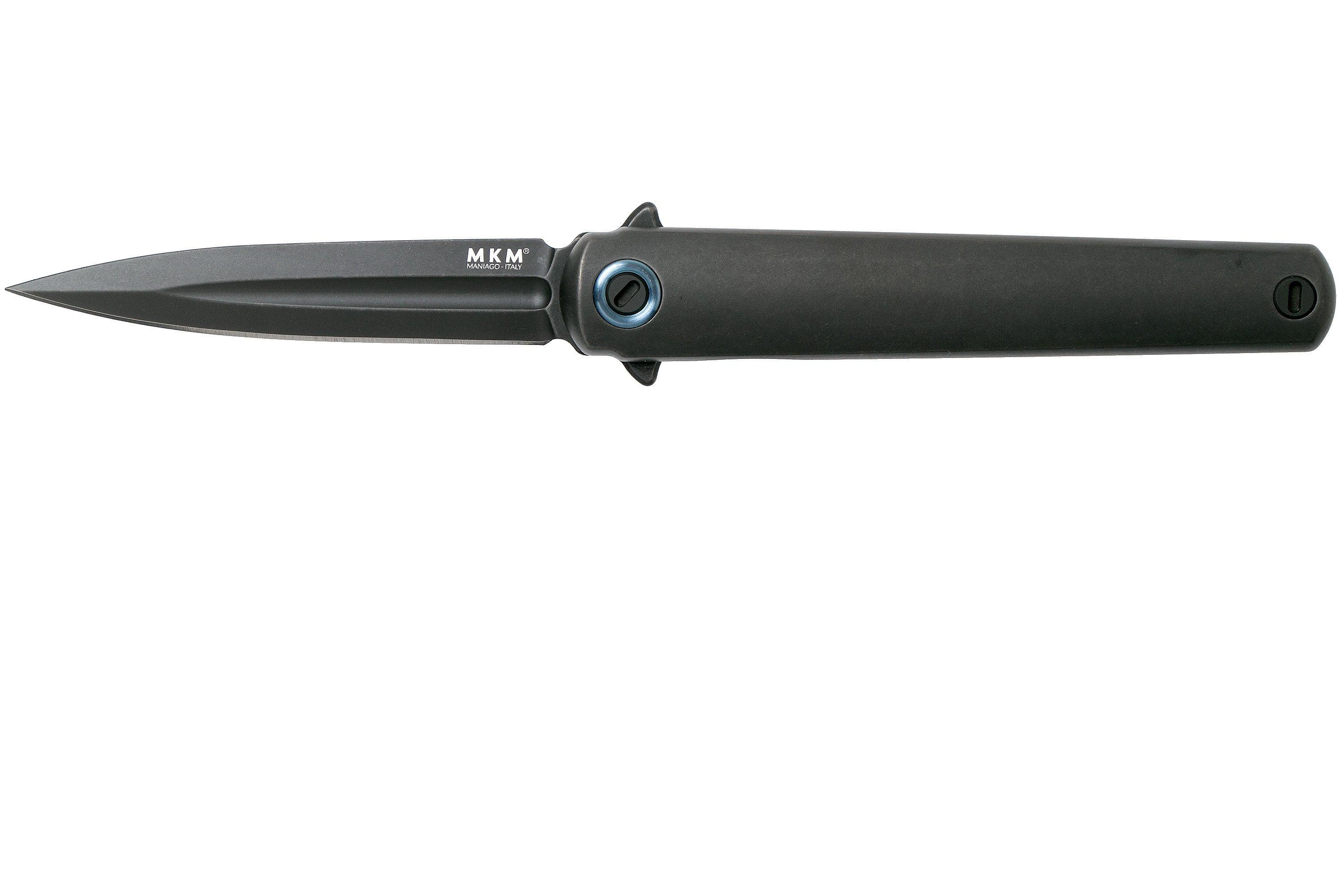 MKM Flame Dagger FL02-TDSW Dark Stonewashed Titanium pocket knife ...