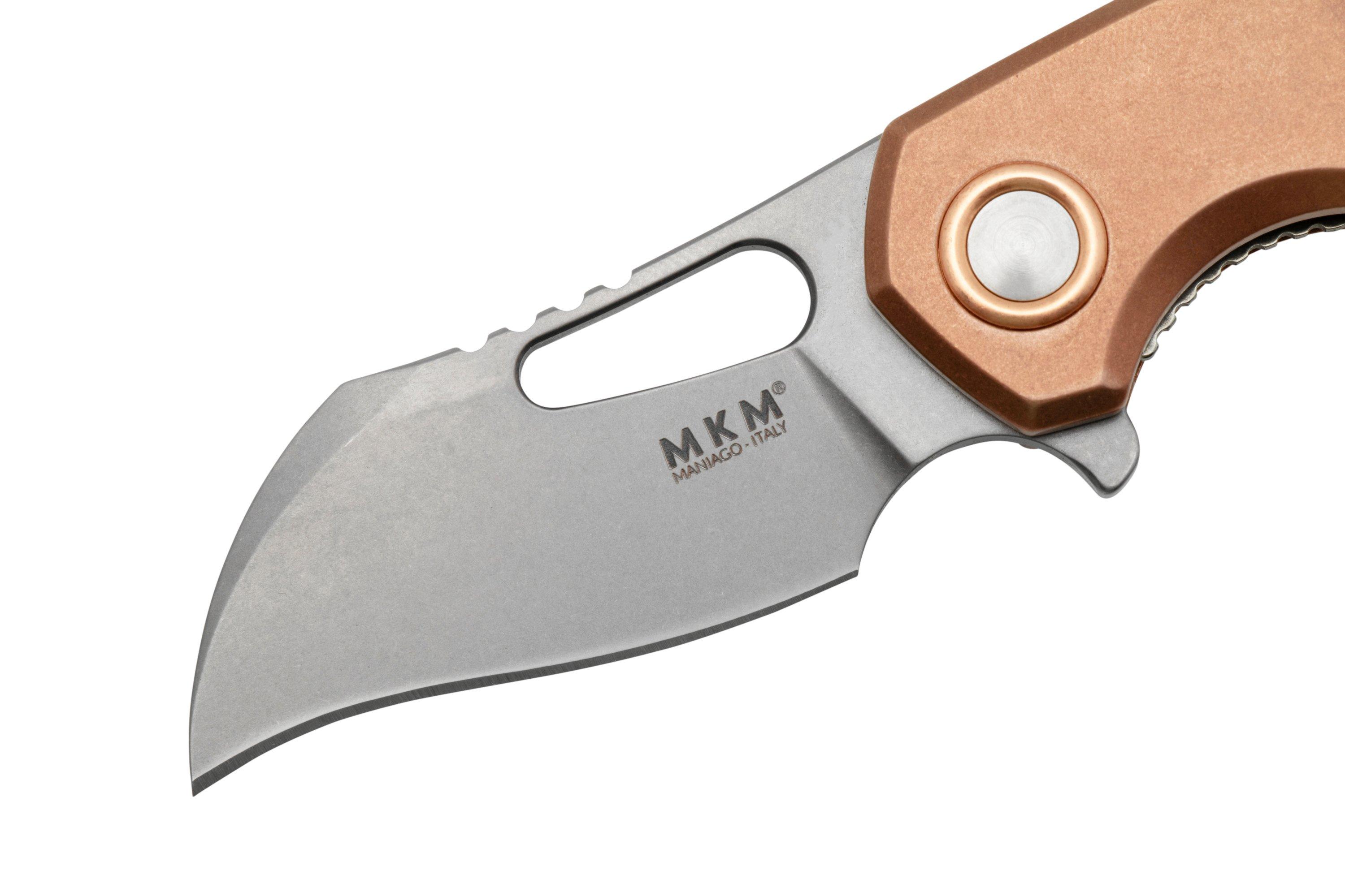 MKM Isonzo FX03-1CO Hawkbill Stonewashed, Copper pocket knife, Jesper ...