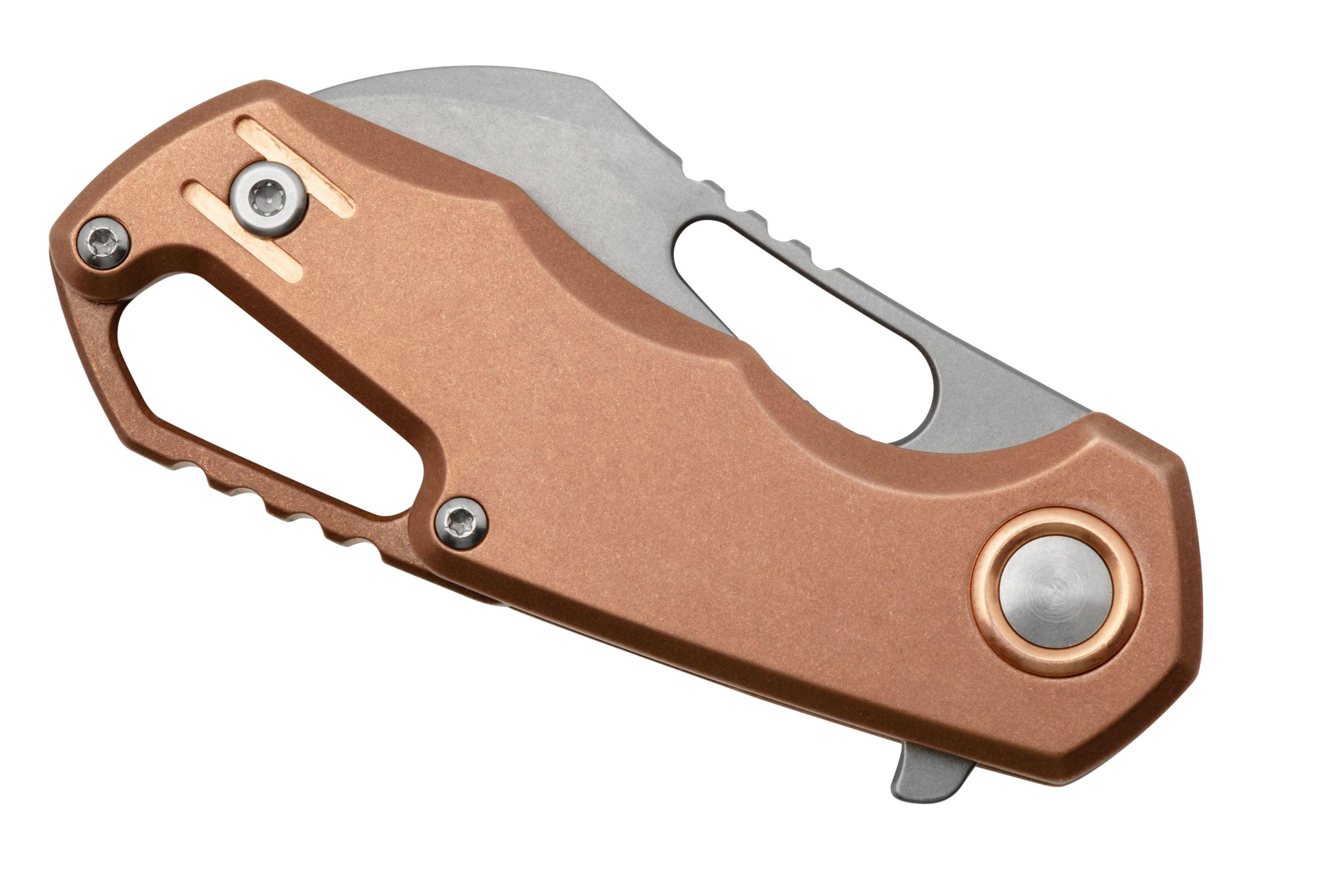 MKM Isonzo FX03-1CO Hawkbill Stonewashed, Copper pocket knife, Jesper ...