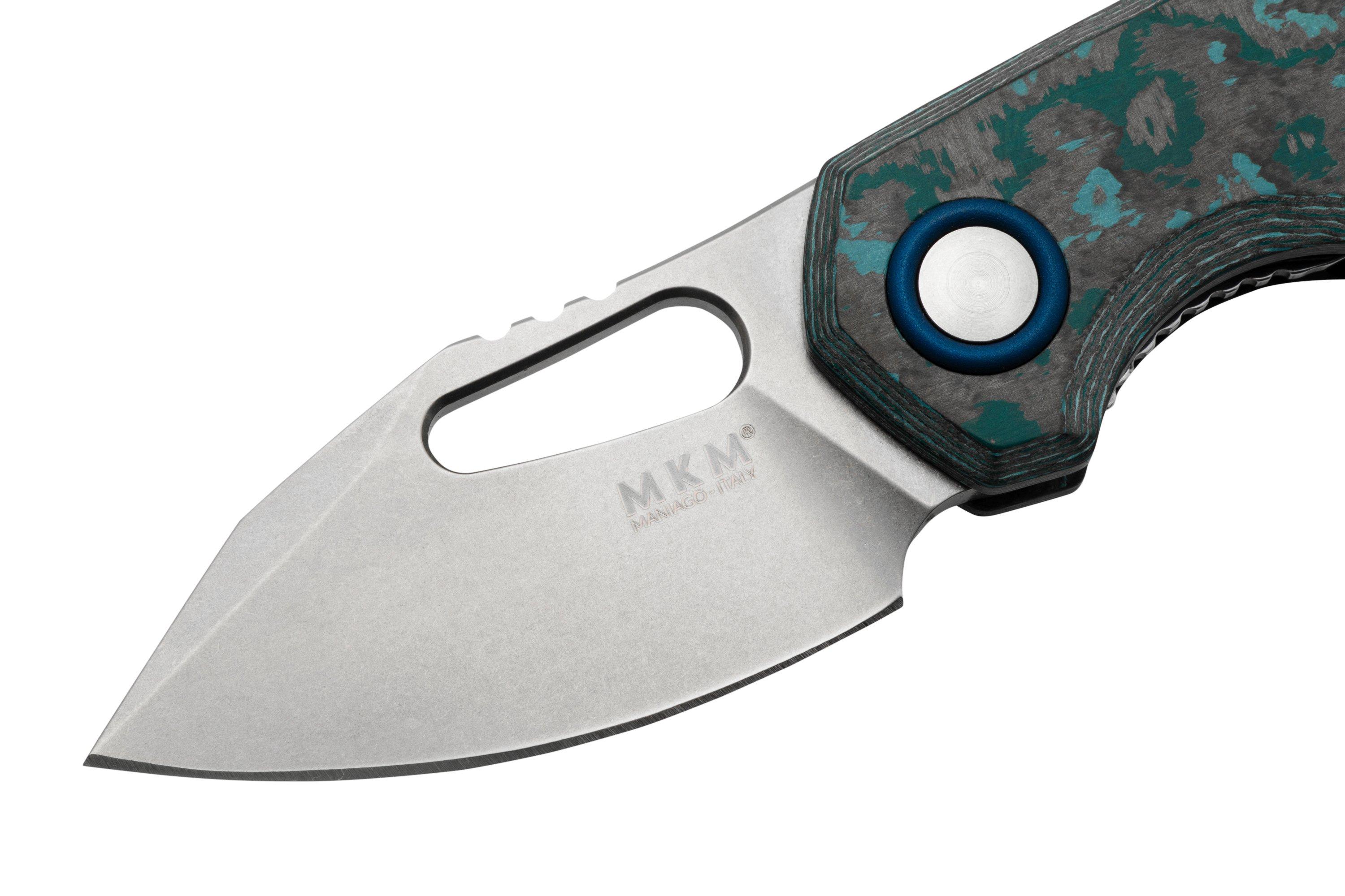 MKM Isonzo FX03-3CA Clip Point Stonewashed, Arctic Storm Carbon Fibre ...