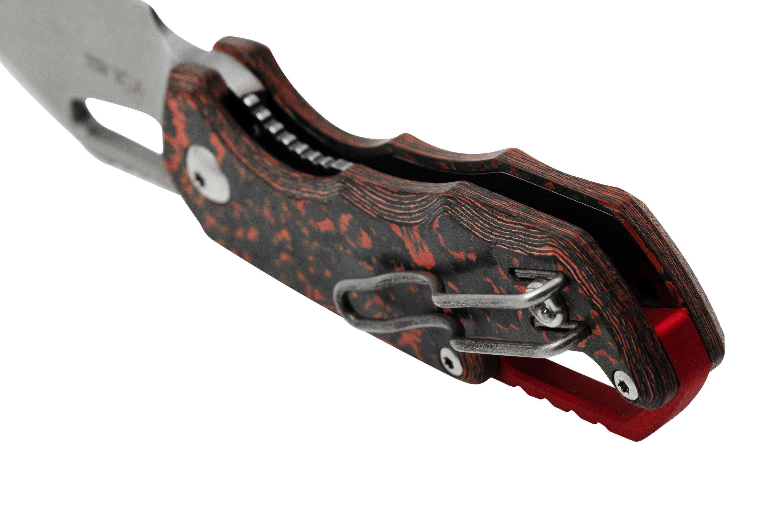 MKM Isonzo FX03-3CL Clip Point Stonewashed, Lava Flow Carbon Fibre ...