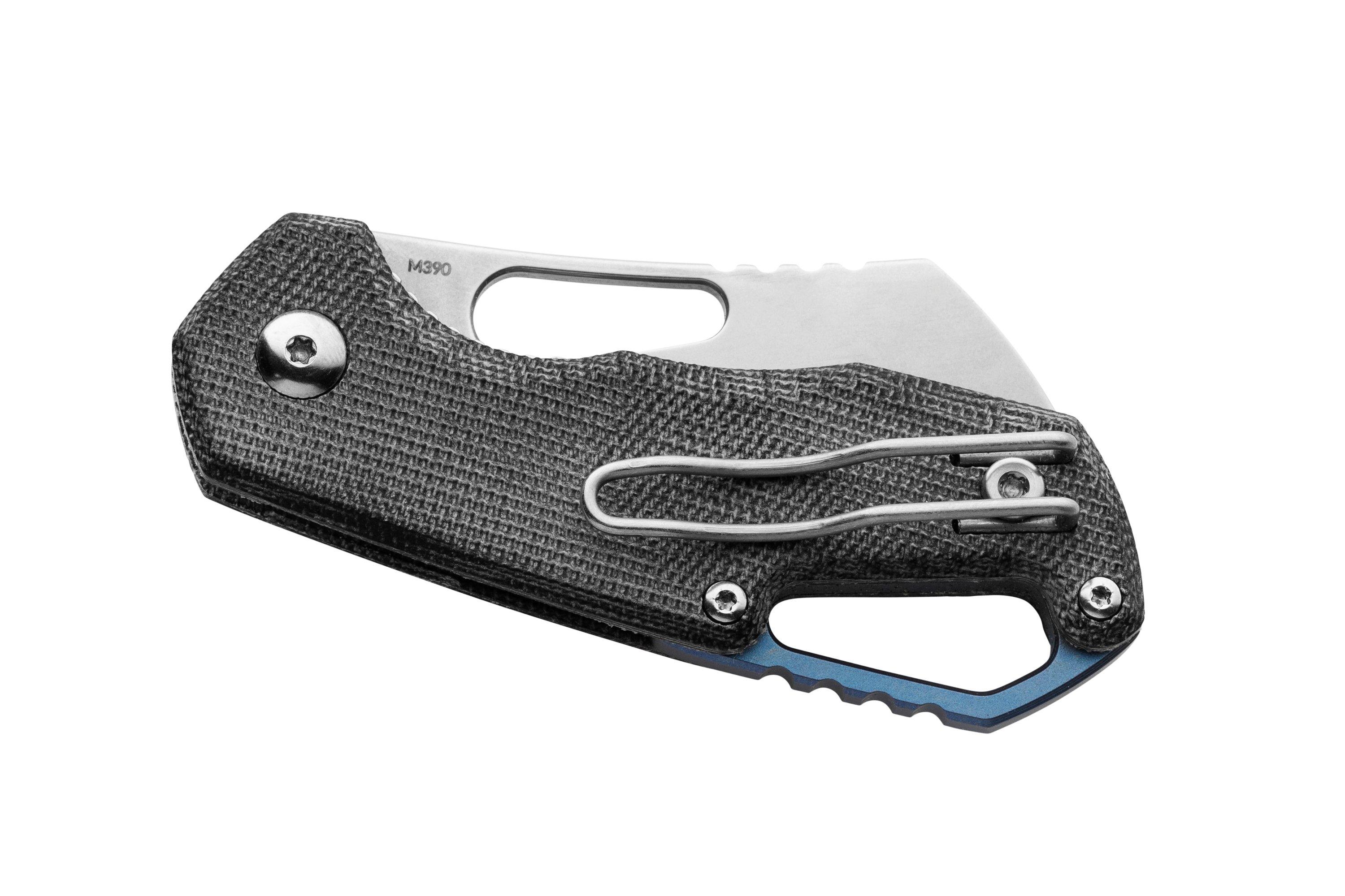 MKM Isonzo FX03M-2BC Cleaver M390, Black Canvas Micarta pocket knife ...