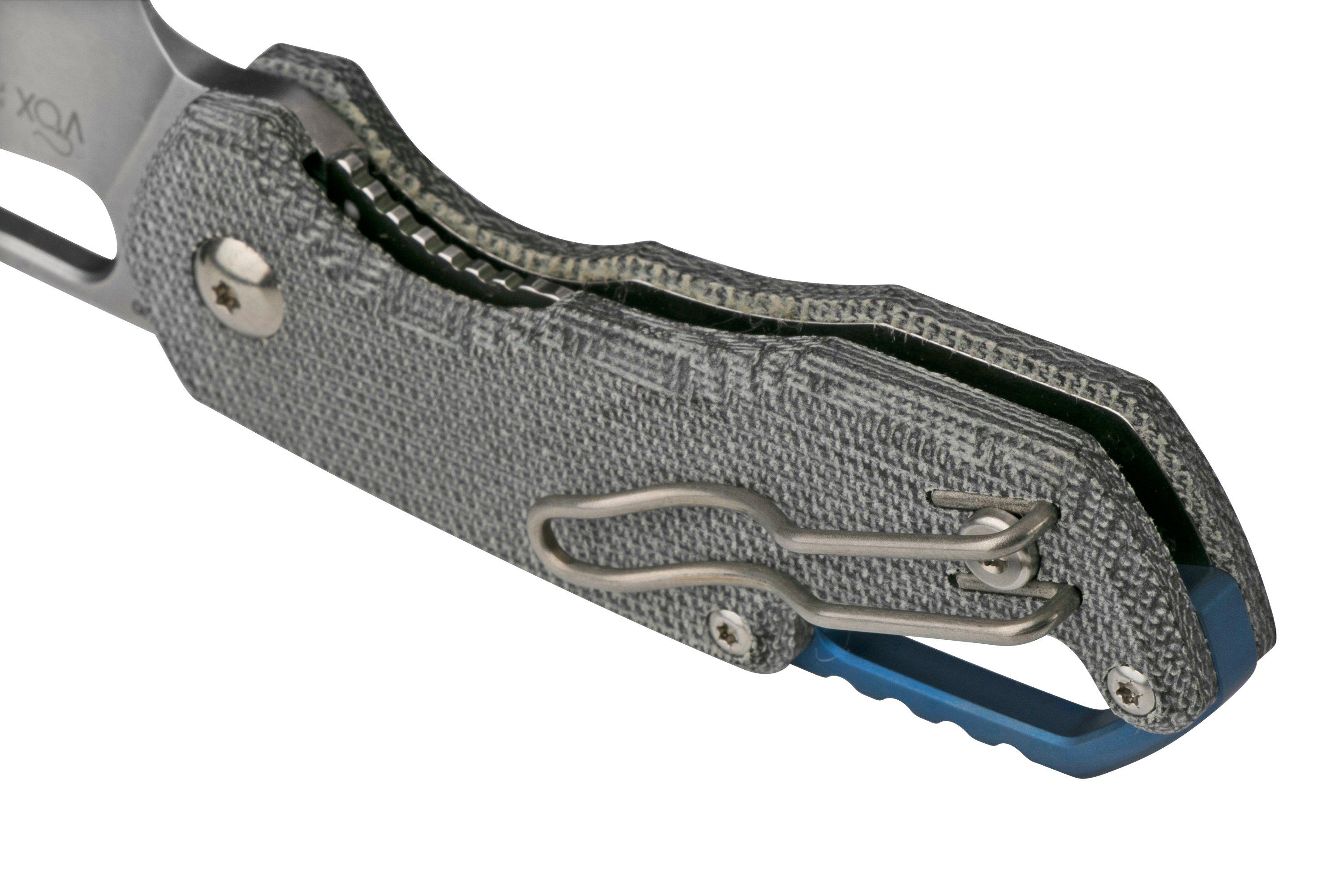 MKM Isonzo FX03M-2BC Cleaver M390, Black Canvas Micarta pocket knife ...