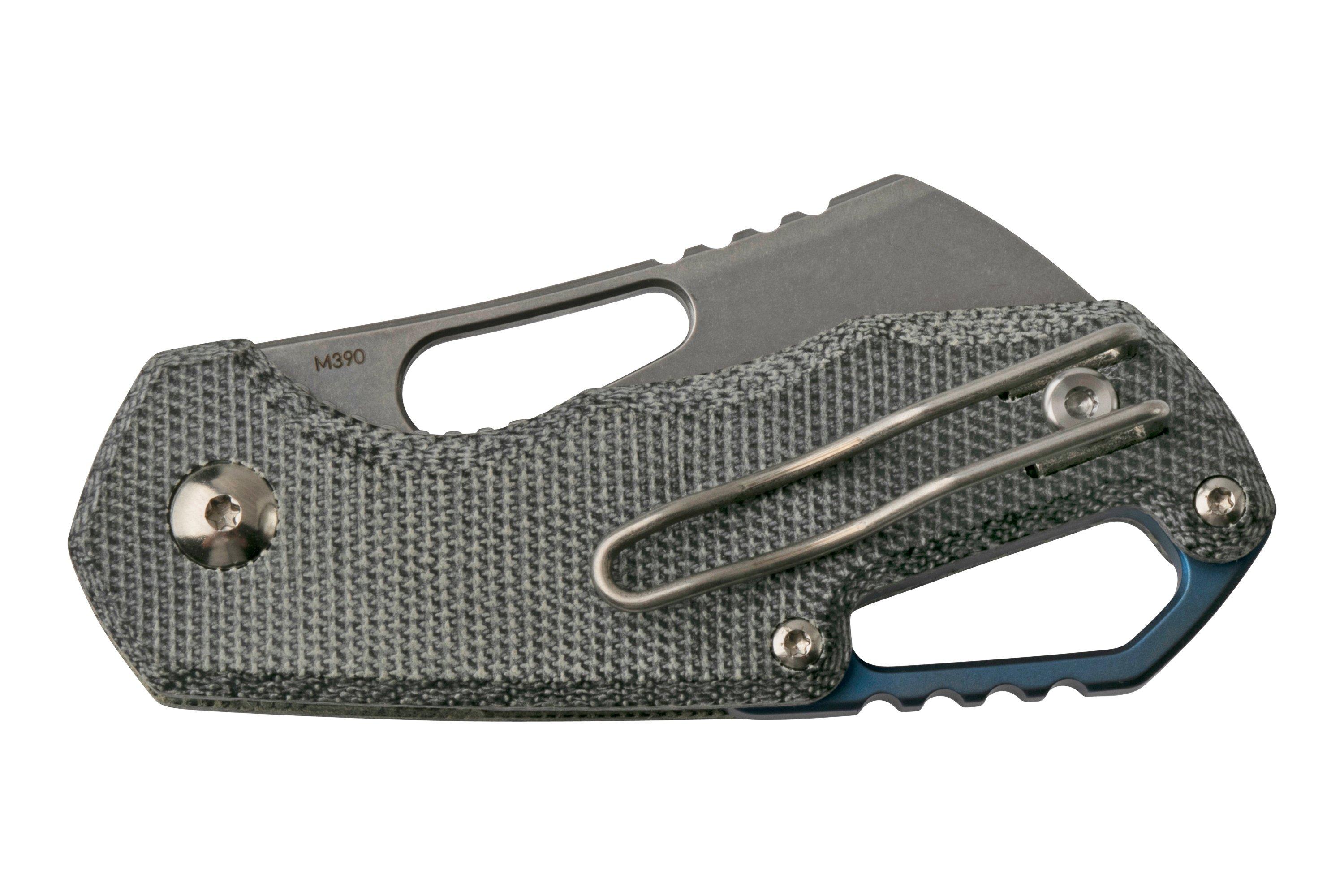 MKM Isonzo FX03M-3BC Clippoint M390, Black Canvas Micarta Taschenmesser ...