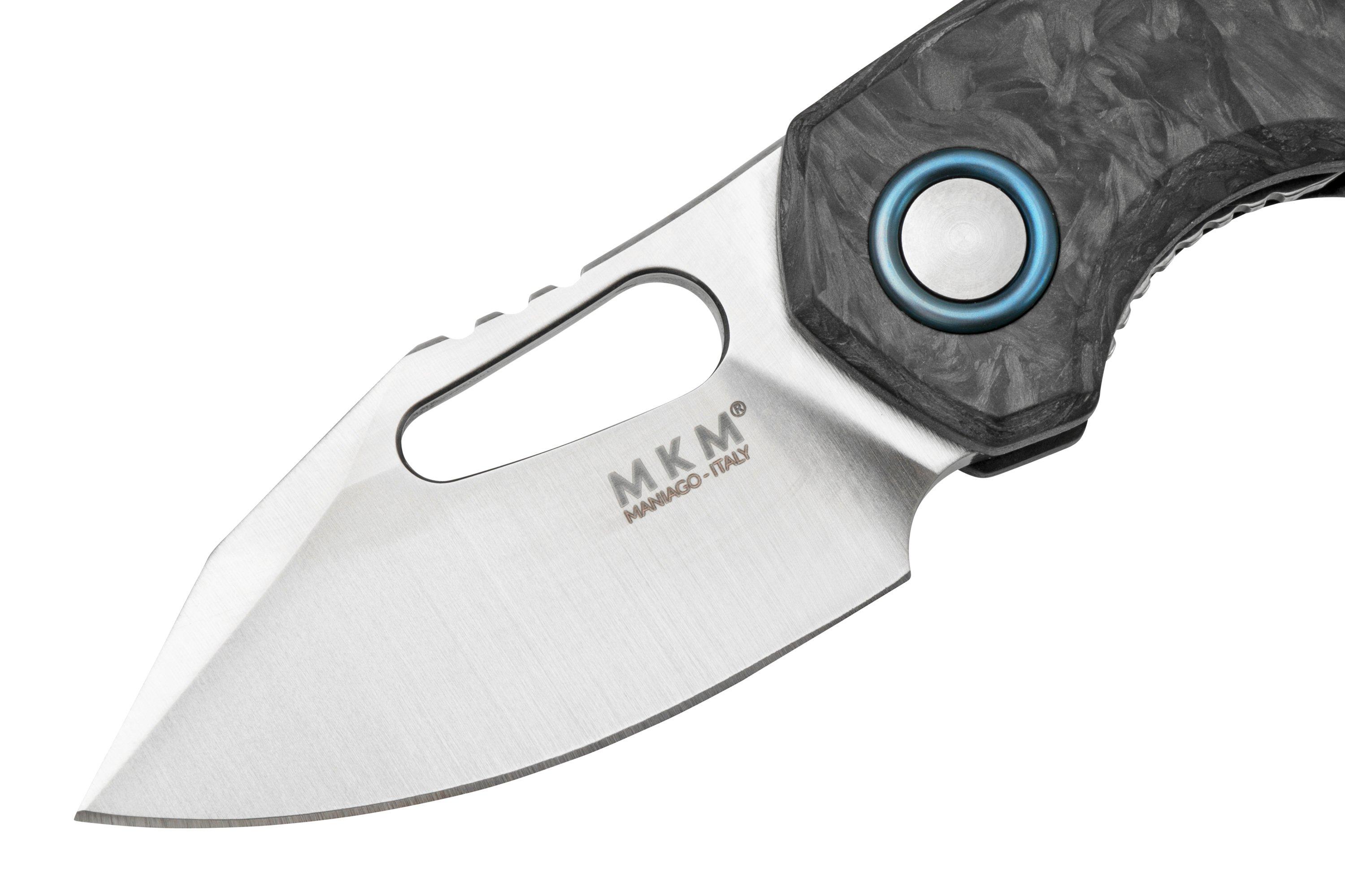 MKM Isonzo FX03M-3CM Clip Point Marble Carbon Fiber pocket knife ...