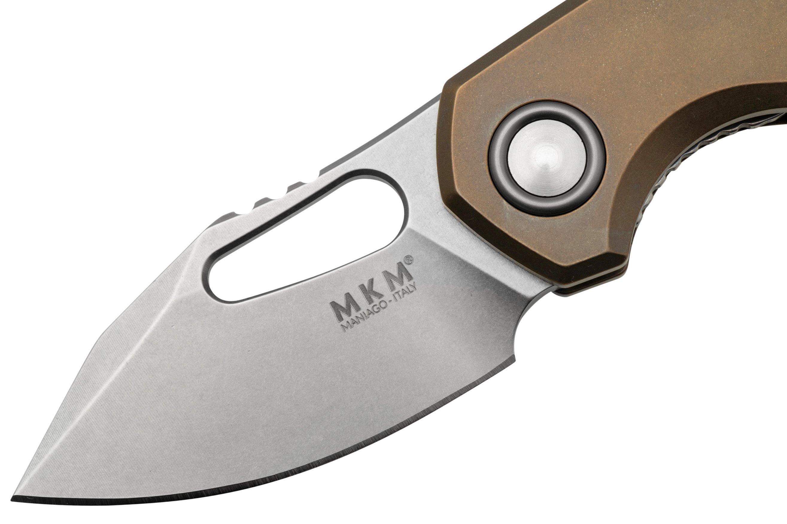 MKM Isonzo FX03M-3TBR, Clip Point Stonewashed Böhler M390 Bronze ...