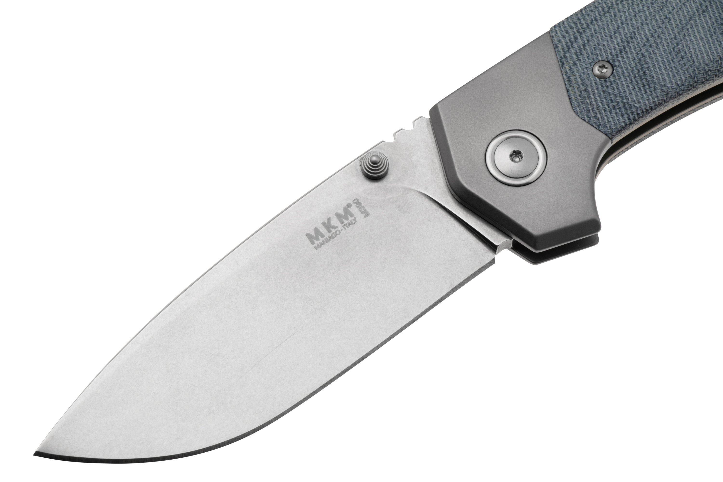 MKM Hero MK HR-DCT Stonewashed Denim Canvas Micarta, zakmes | Voordelig ...