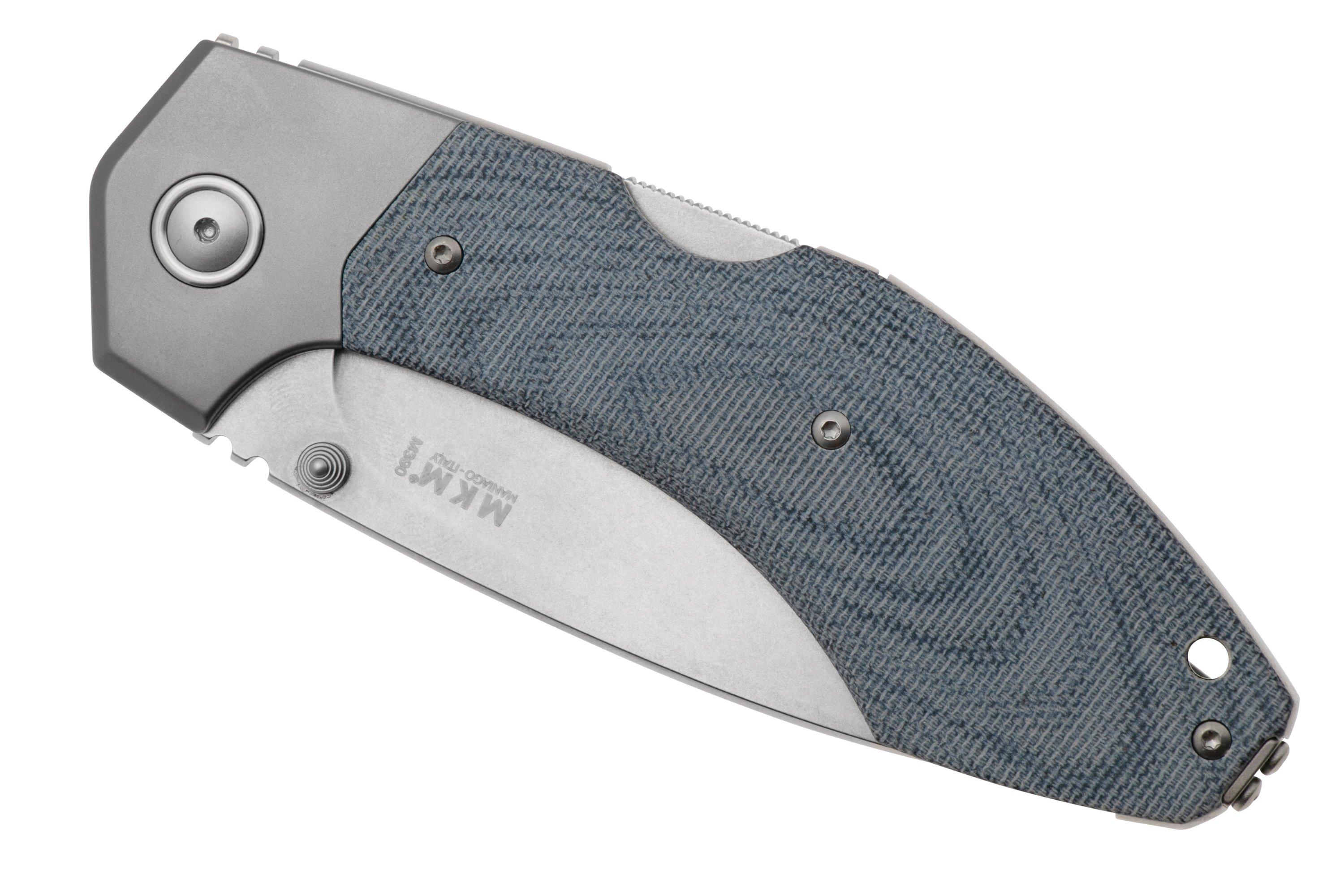 MKM Hero MK HR-DCT Stonewashed Denim Canvas Micarta, pocket knife ...