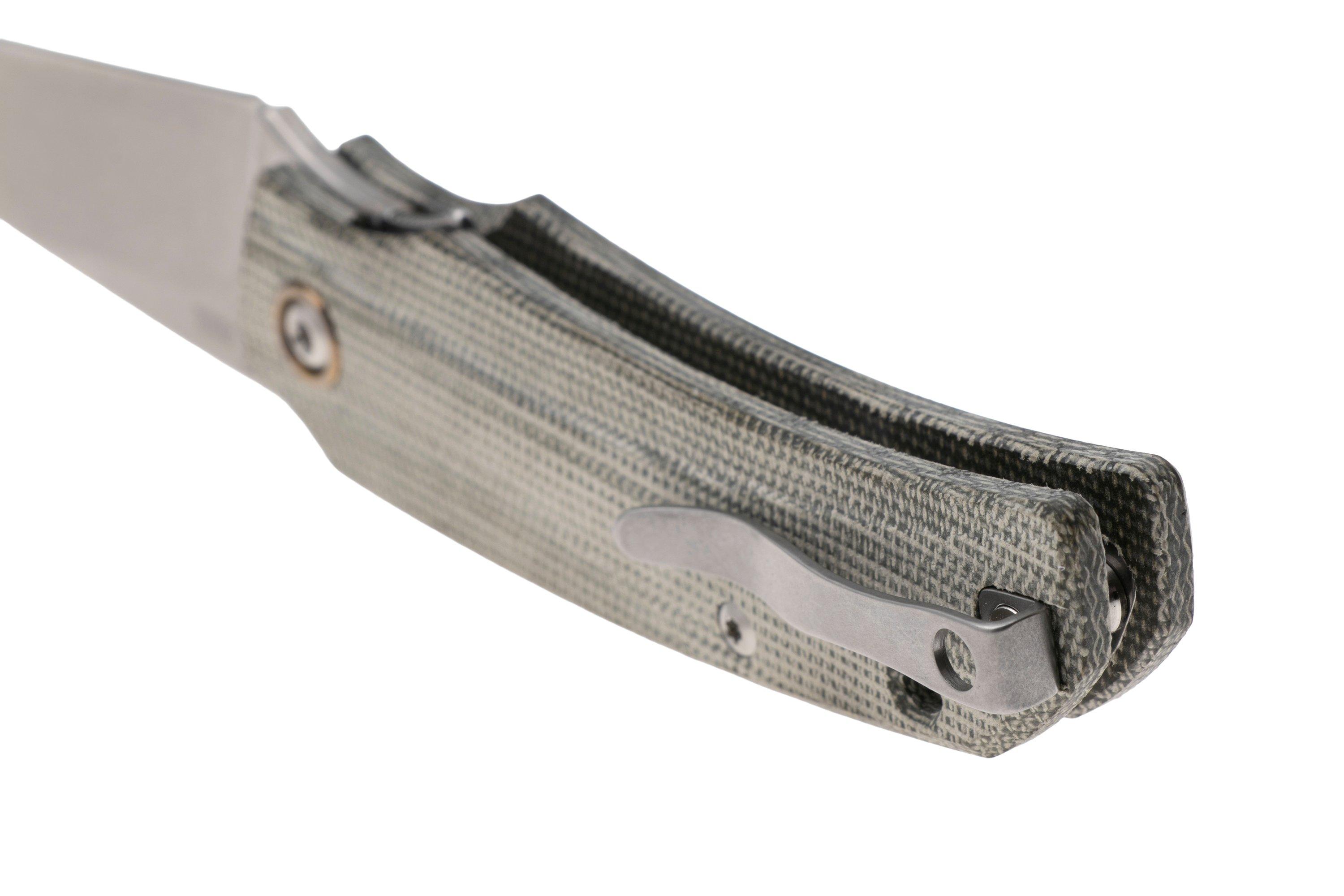 MKM Ice MK IC-GC Stonewashed Magnacut, Green Micarta, pocket knife ...