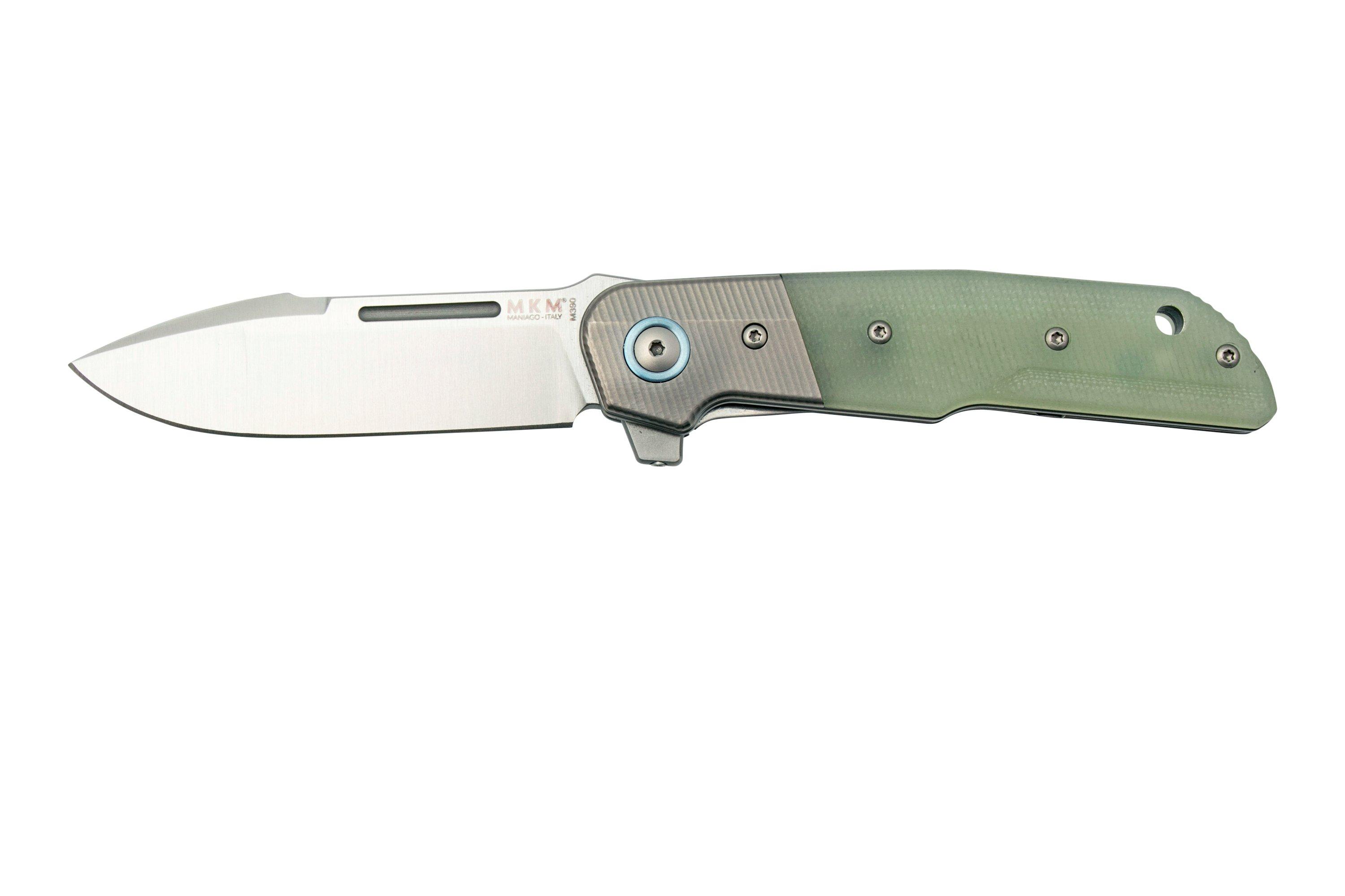 MKM Clap LS01-GNT Titanium, Natural G10 pocket knife, Bob Terzuola ...