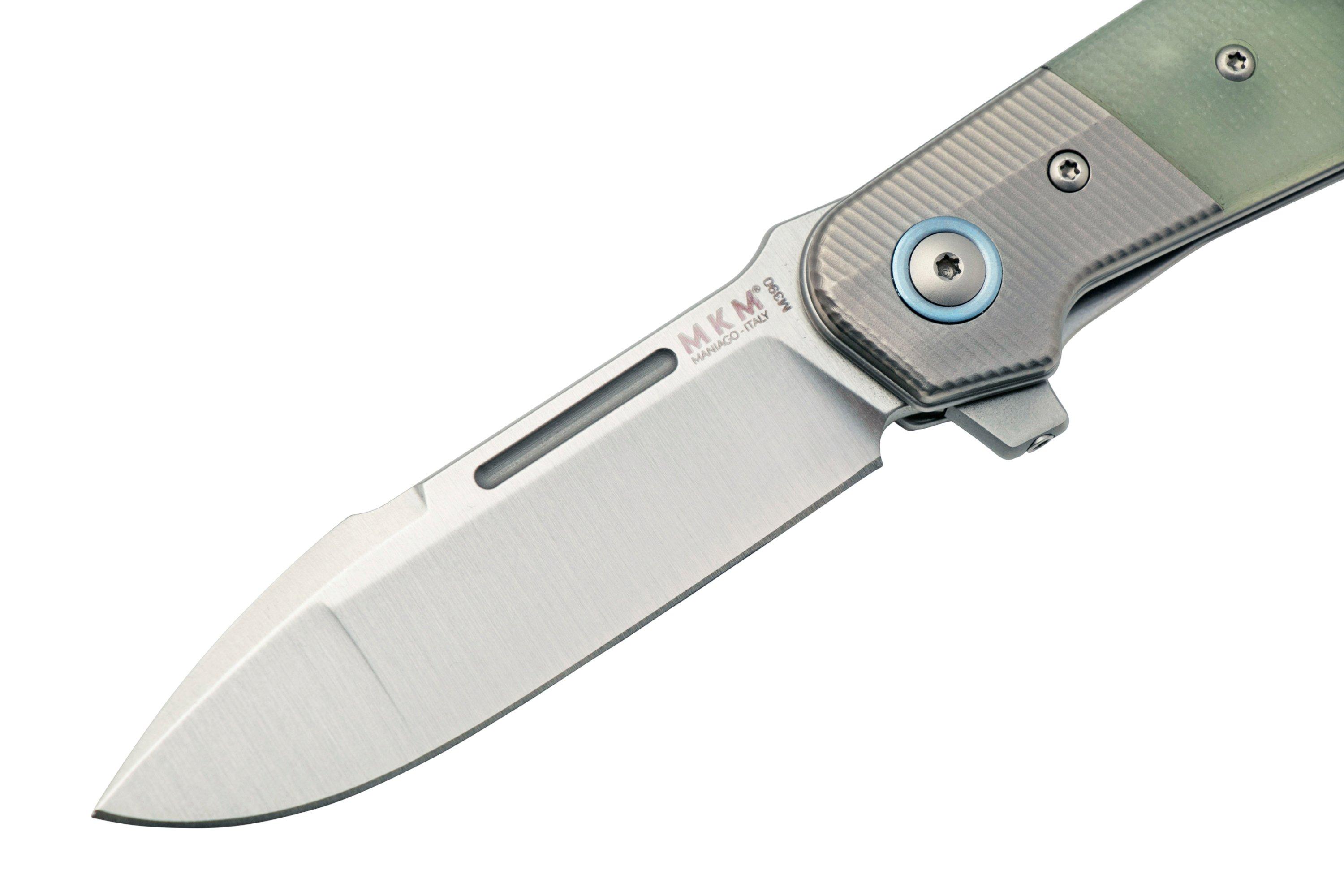 MKM Clap LS01-GNT Titanium, Natural G10 pocket knife, Bob Terzuola ...