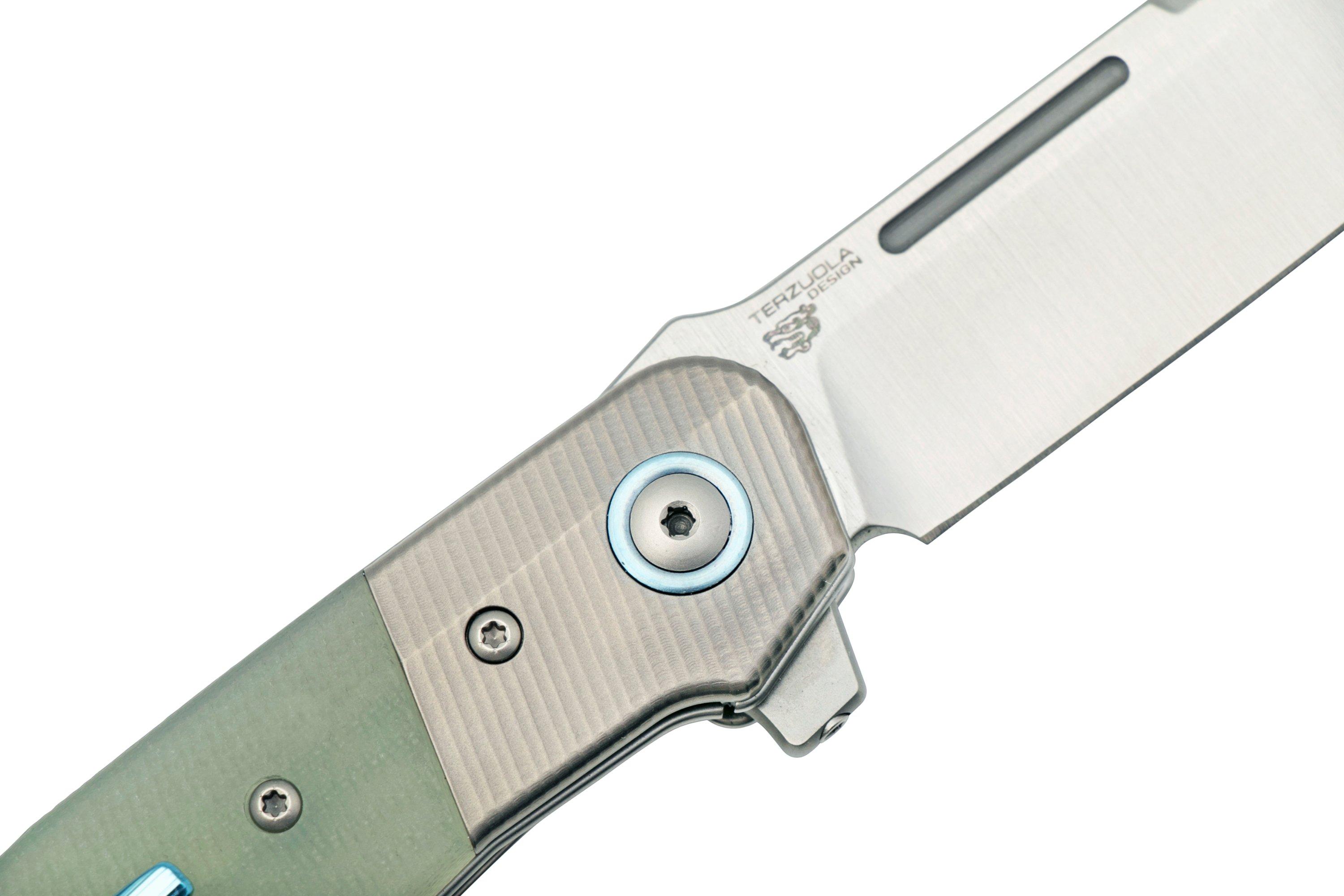 MKM Clap LS01-GNT Titanium, Natural G10 pocket knife, Bob Terzuola ...