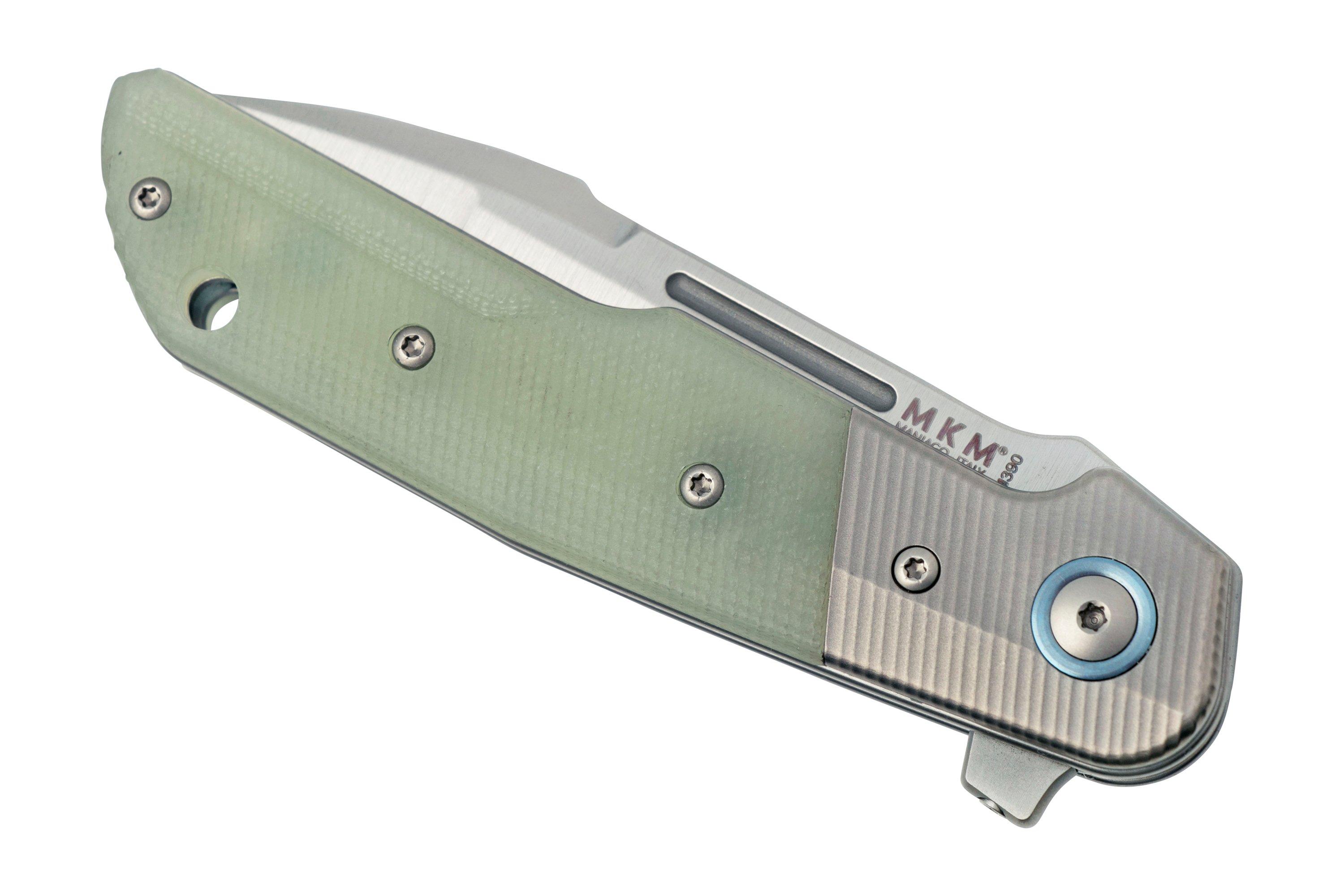 MKM Clap LS01-GNT Titanium, Natural G10 pocket knife, Bob Terzuola ...