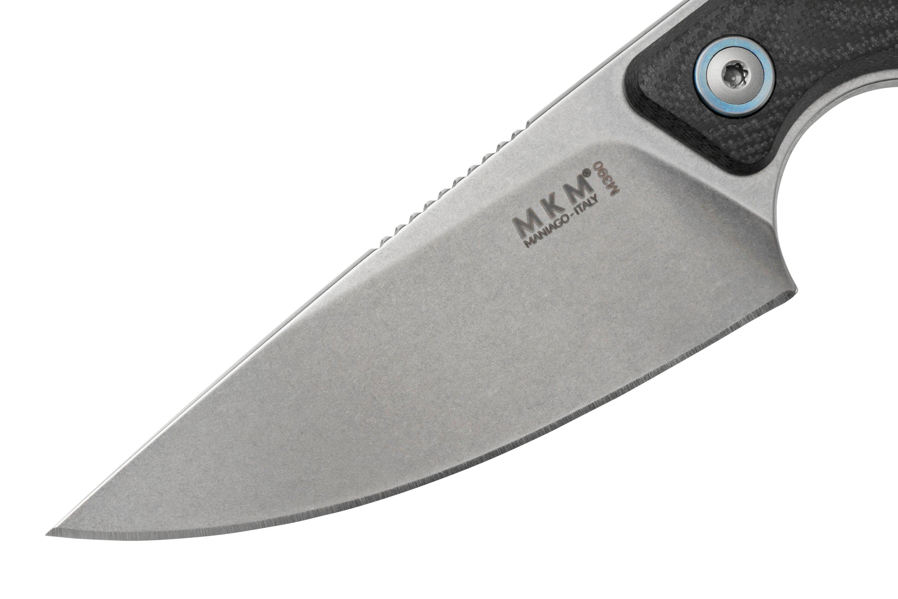MKM Makro 1 Droppoint, Stonewashed Black G10 feststehendes Messer ...