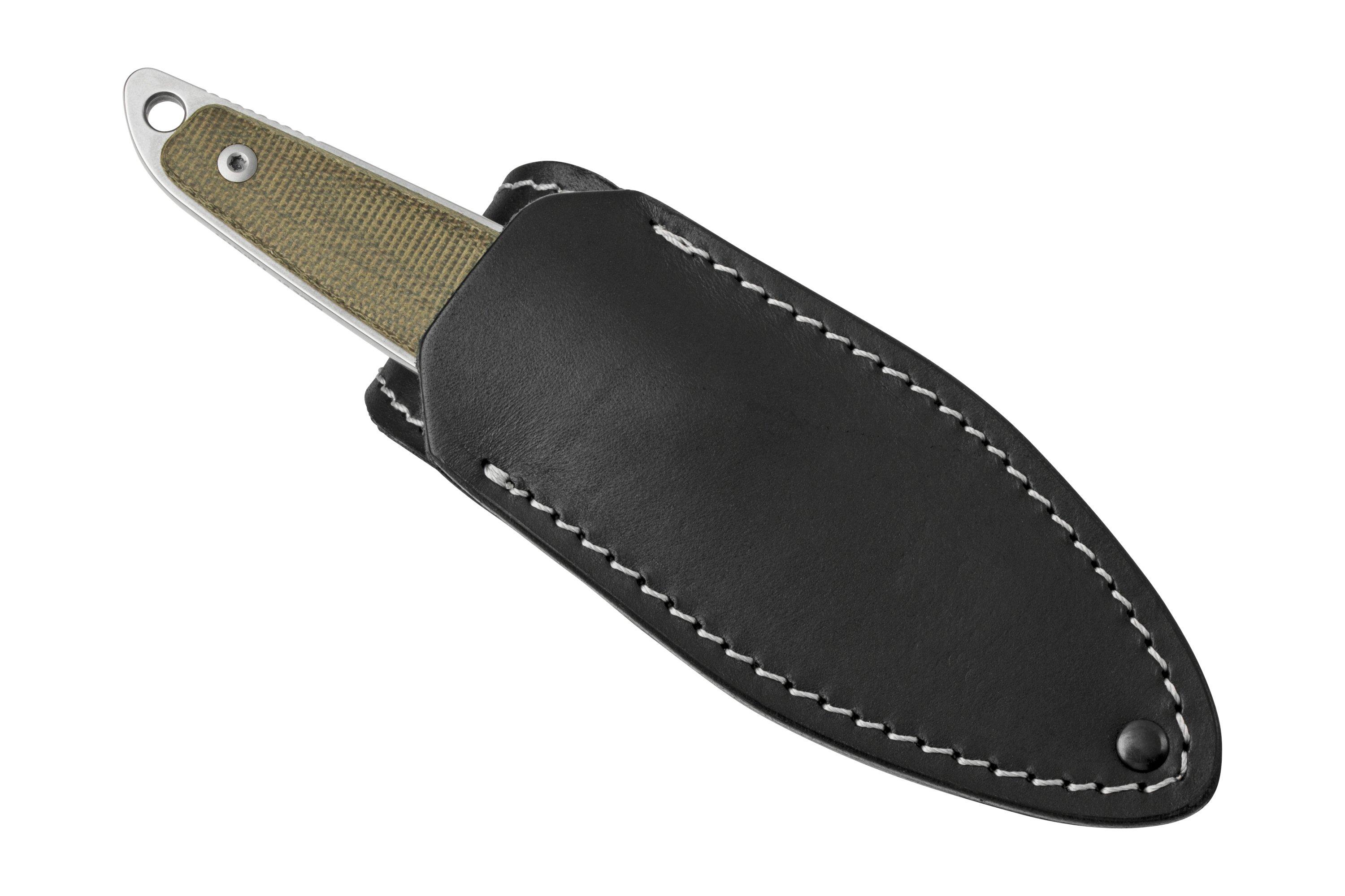 MKM Makro 1 Droppoint, Stonewashed Grünes Canvas Micarta feststehendes ...