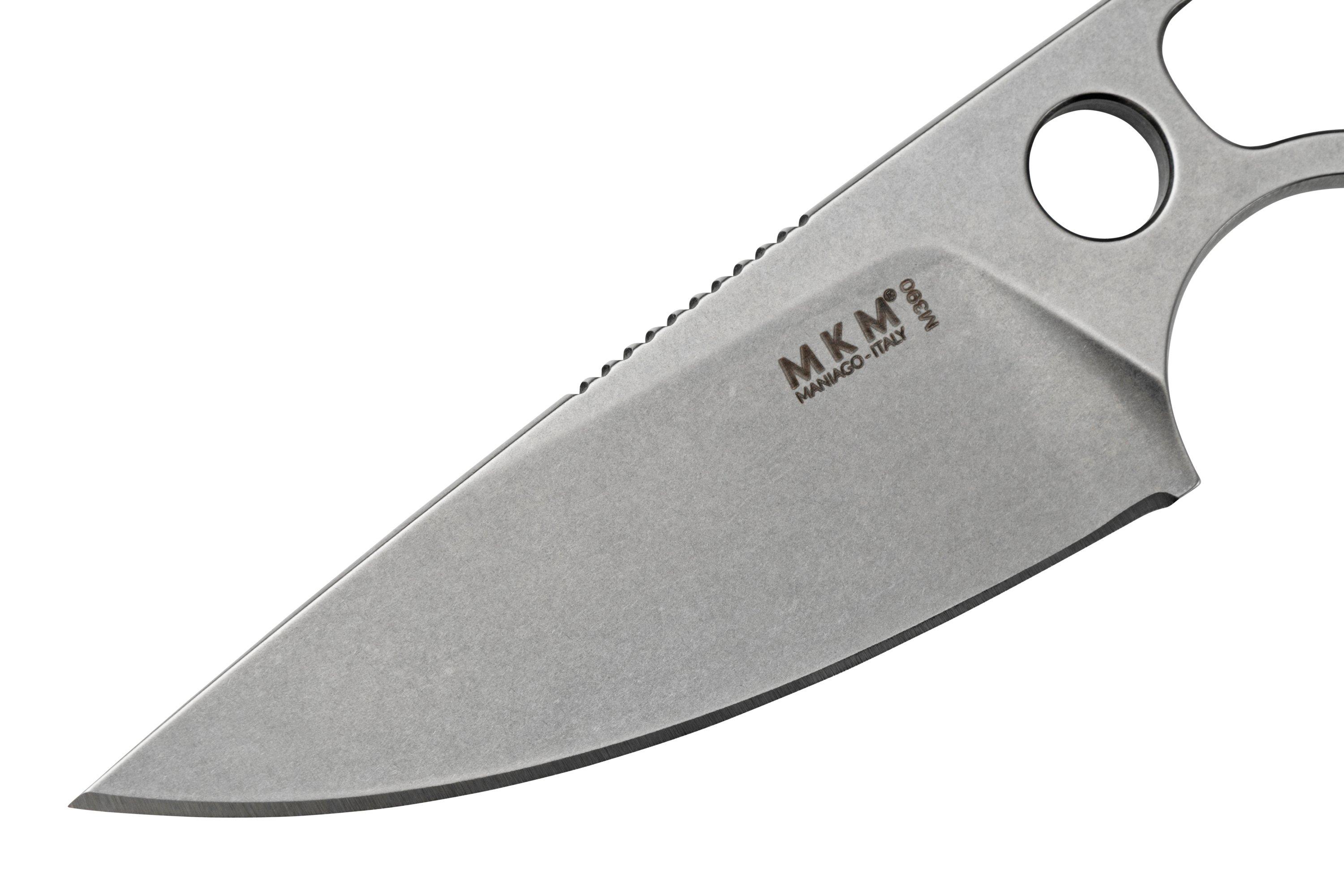 MKM Makro 1 Droppoint Stonewashed fixed knife, Jesper Voxnaes design ...