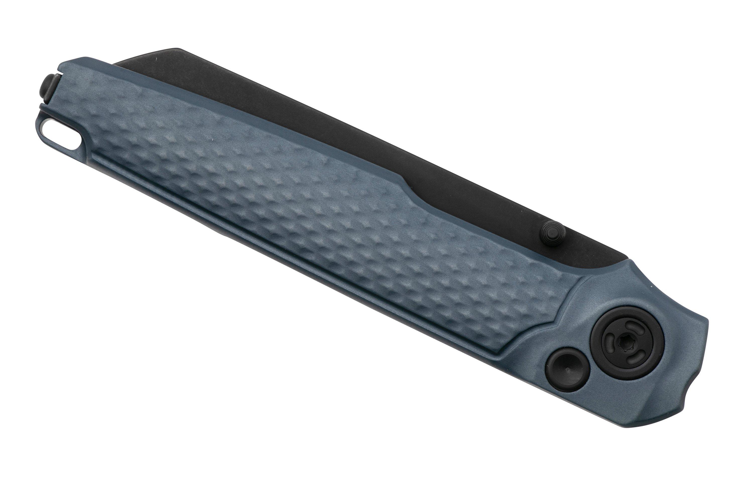 MKM Miura MK-MI-AGYB Blackwashed MagnaCut, Grey Aluminium, coltello da tasca, Simone Tonolli ...