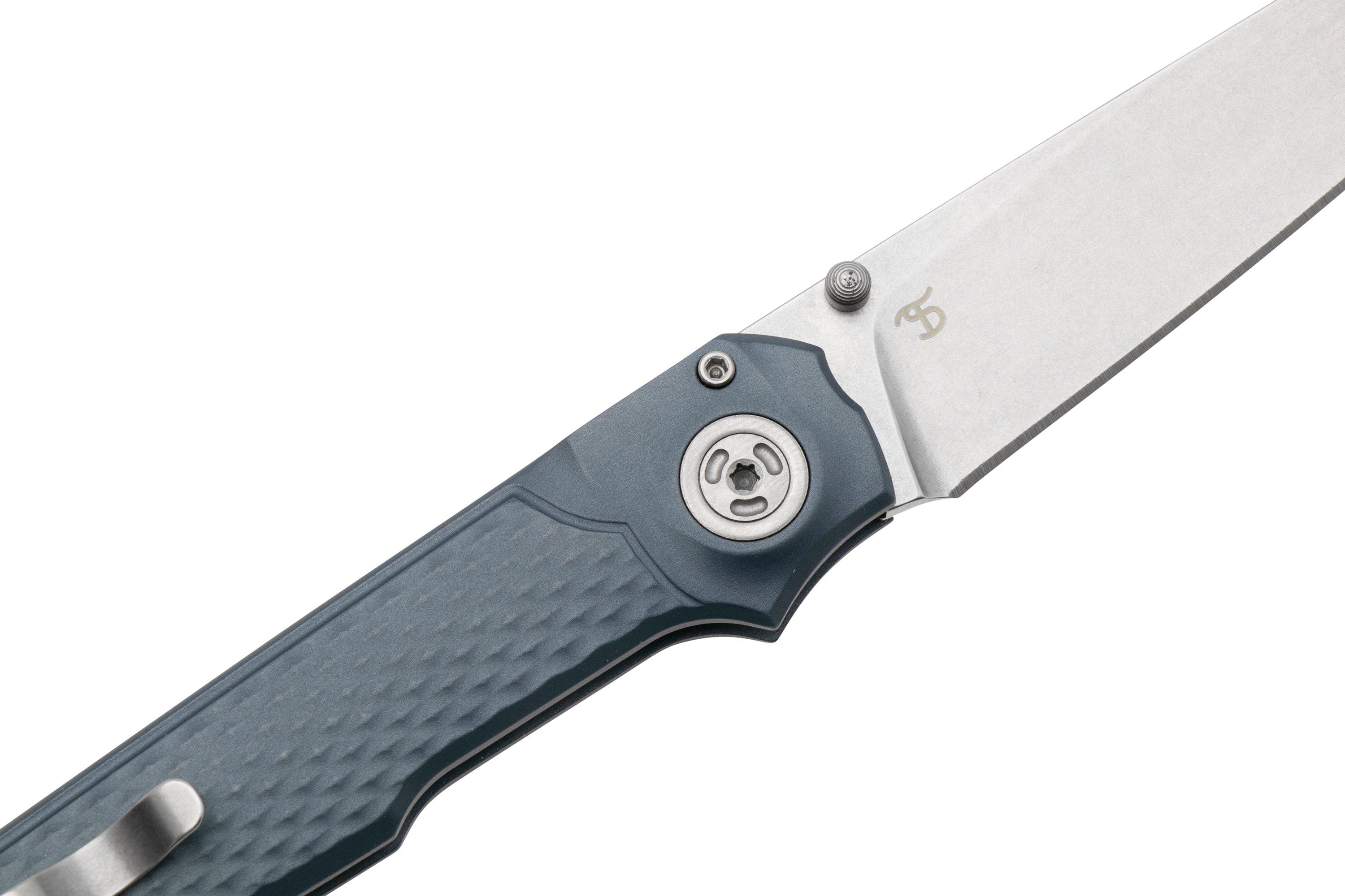 MKM Miura MK-MI-AGY Stonewashed MagnaCut, Grey Aluminium, coltello da tasca, Simone Tonolli ...