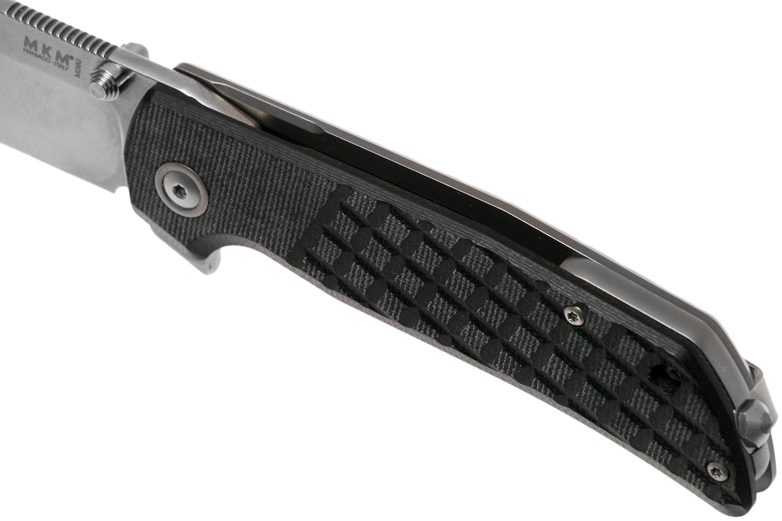 MKM Maximo MM-BCT Black Canvas Micarta pocket knife, Bob Terzuola design | Advantageously ...