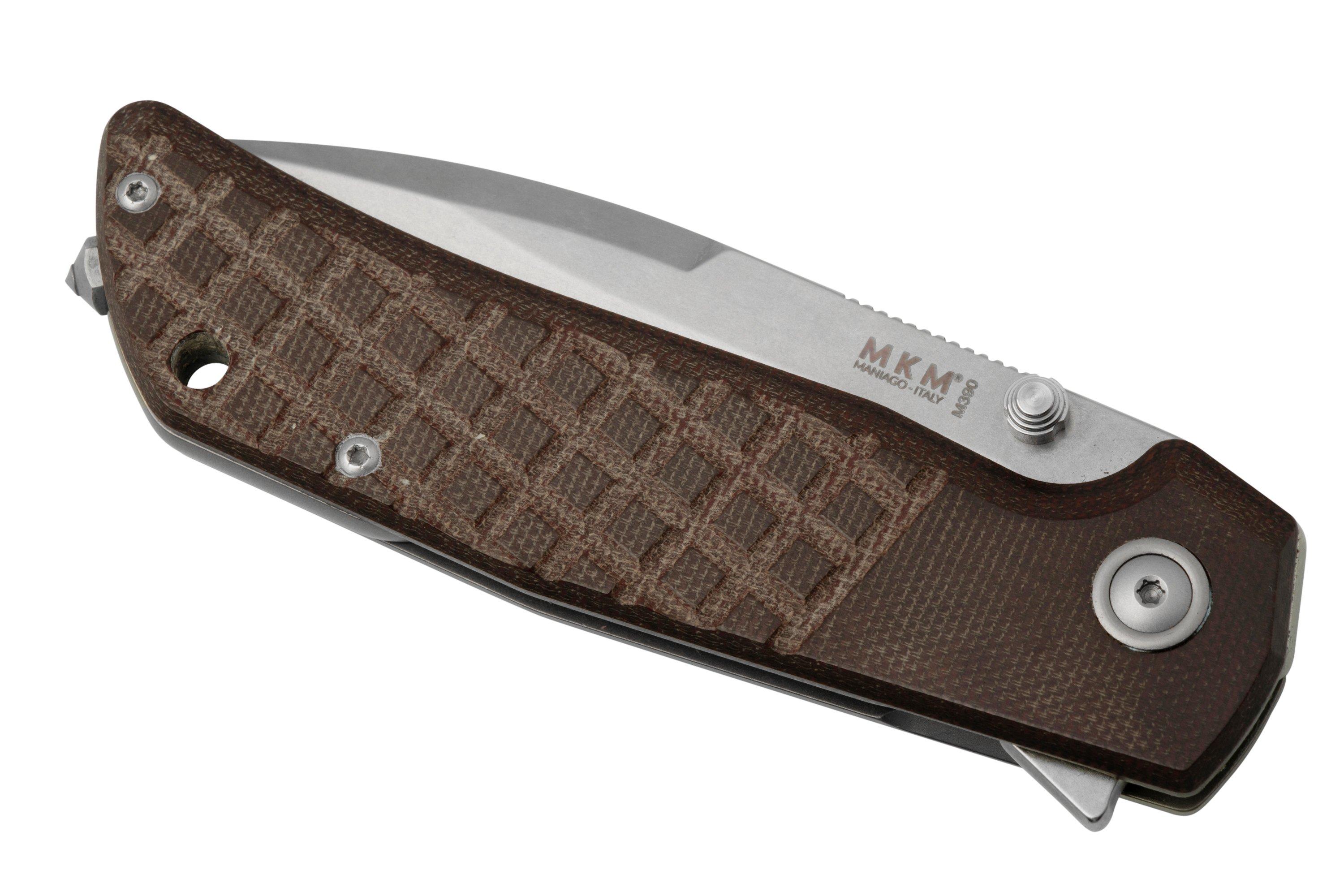 MKM Maximo MM-BUCT Burgundy Canvas Micarta pocket knife, Bob Terzuola ...