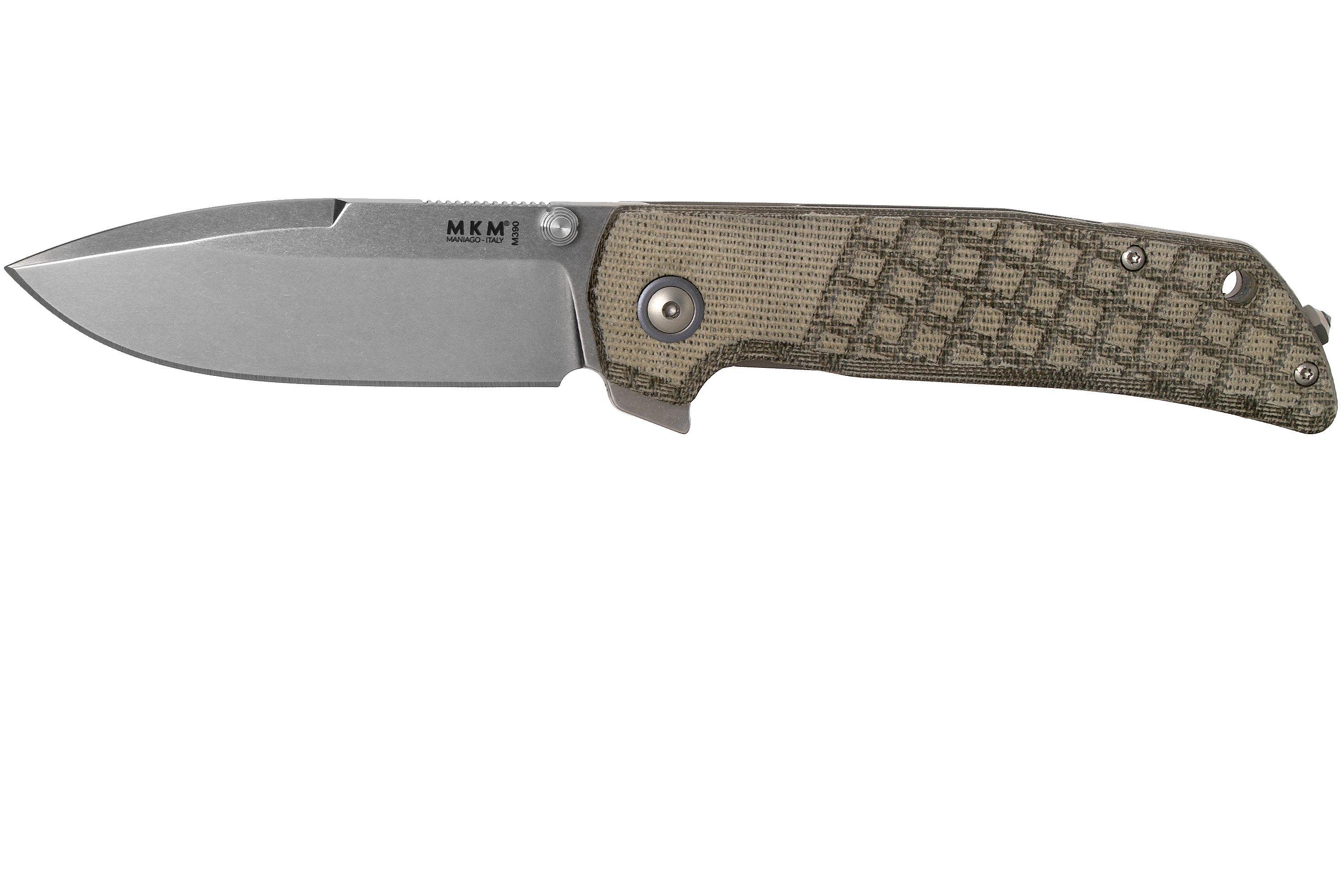 MKM Maximo MM-GCT Green Canvas Micarta pocket knife, Bob Terzuola ...