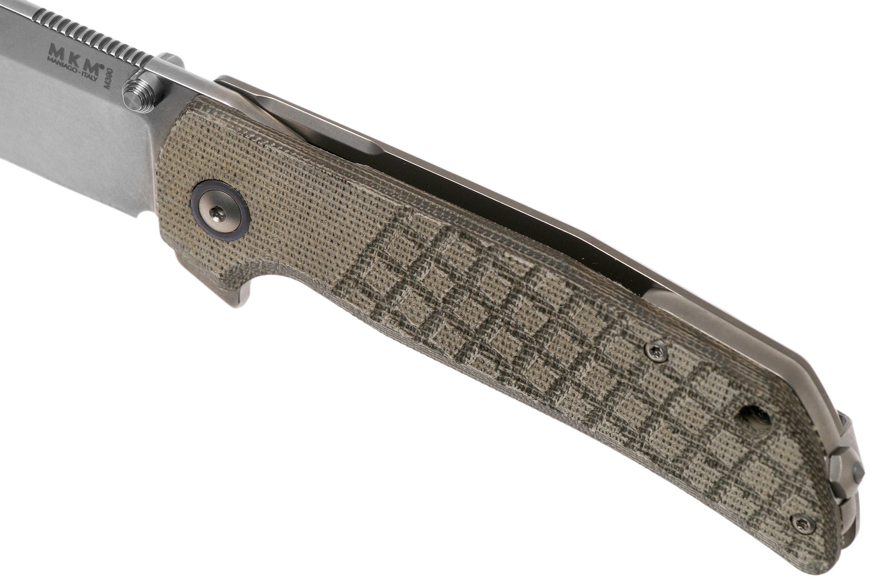 MKM Maximo MM-GCT Green Canvas Micarta pocket knife, Bob Terzuola ...