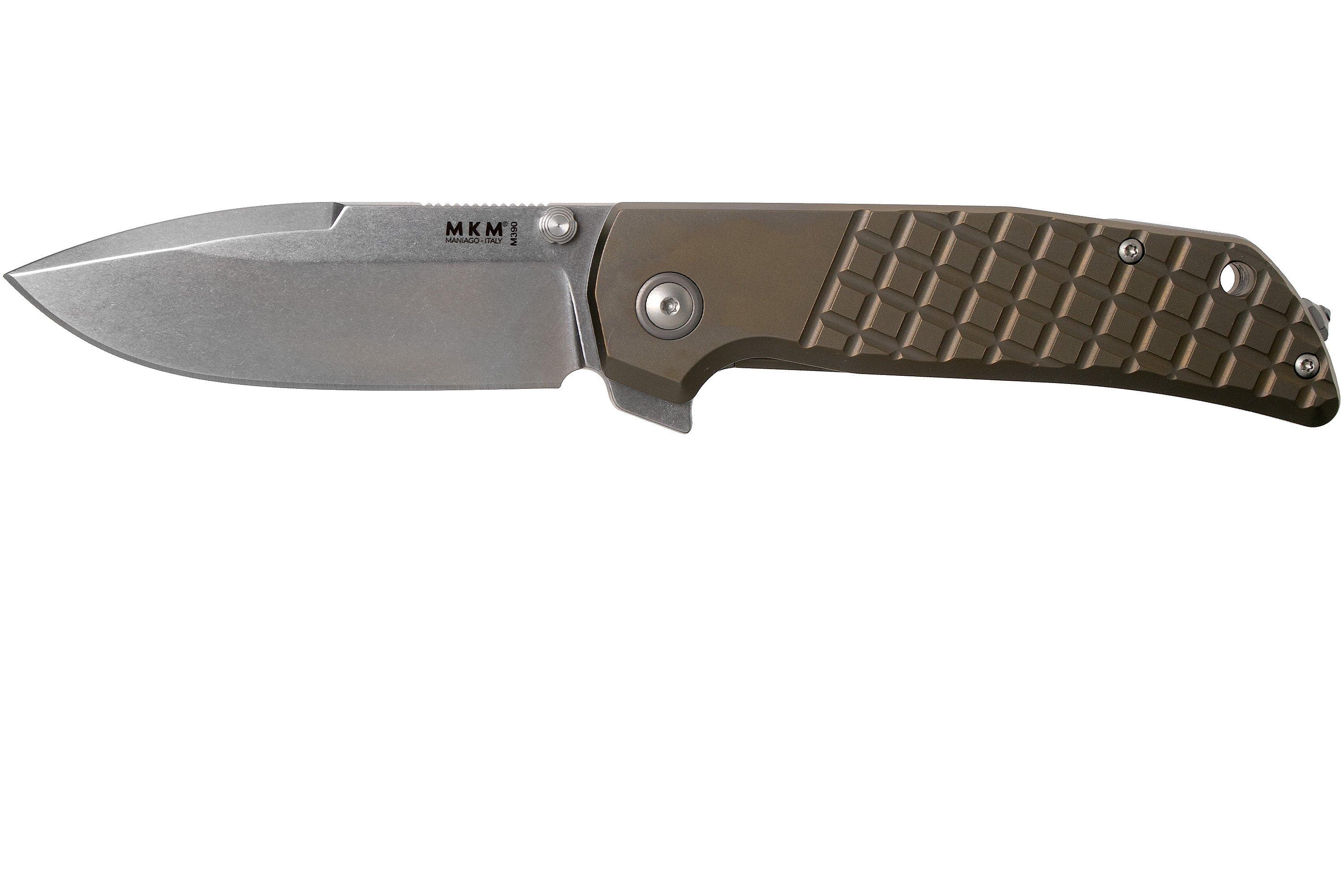 MKM Maximo MM-TBR Bronze Anodized Titanium pocket knife, Bob Terzuola design | Advantageously ...