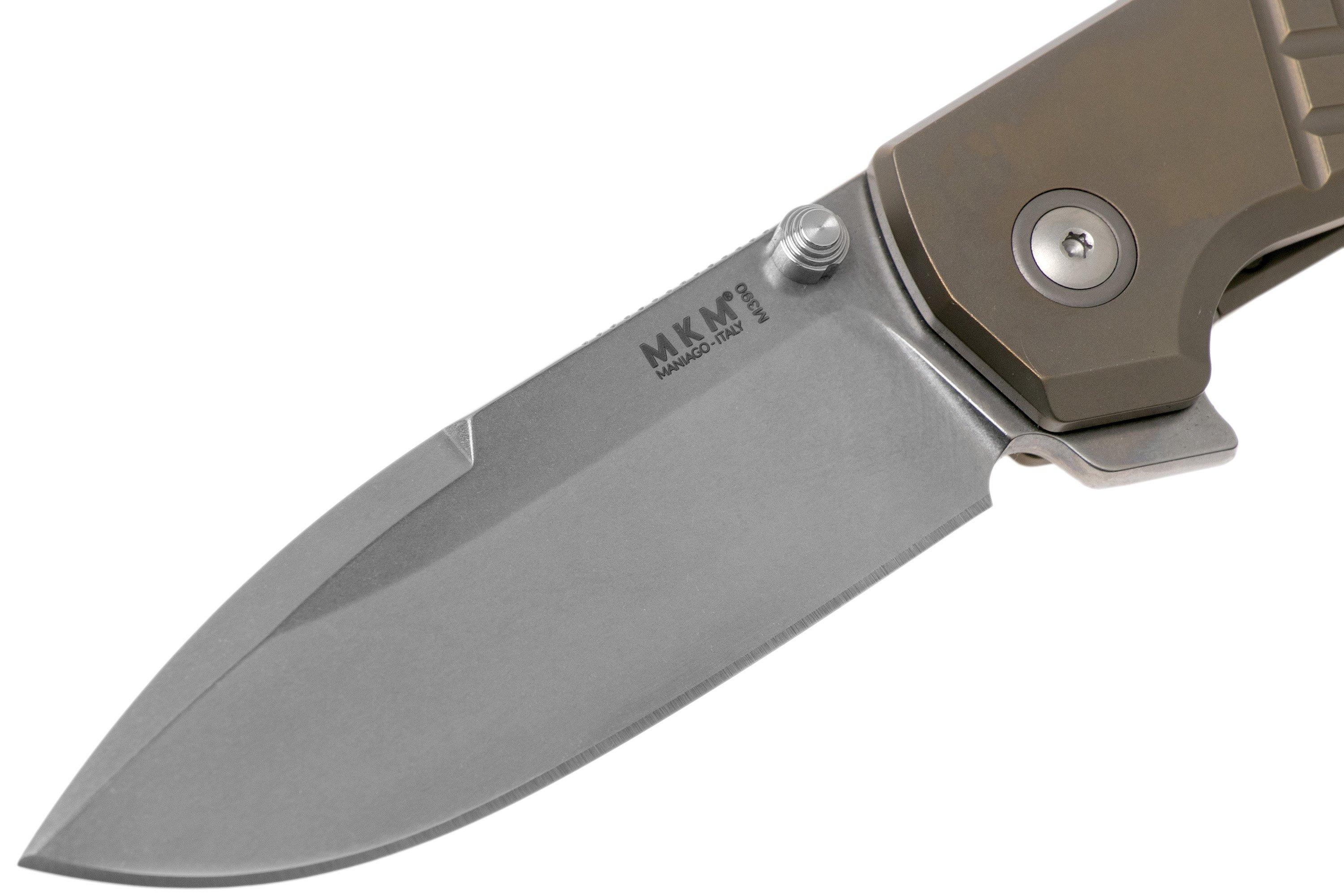 MKM Maximo MM-TBR Bronze Anodized Titanium pocket knife, Bob Terzuola ...