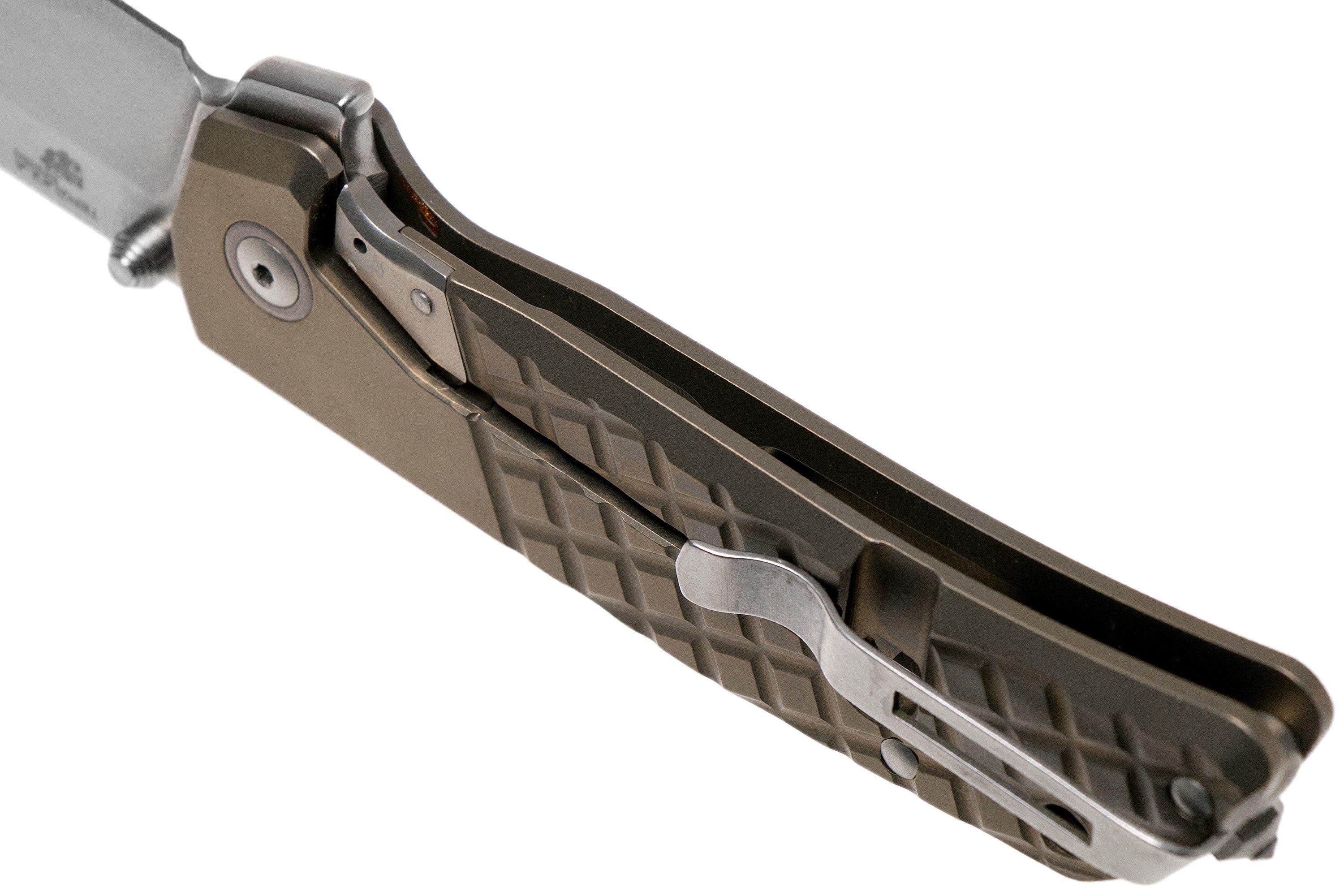 MKM Maximo MM-TBR Bronze Anodized Titanium pocket knife, Bob Terzuola ...