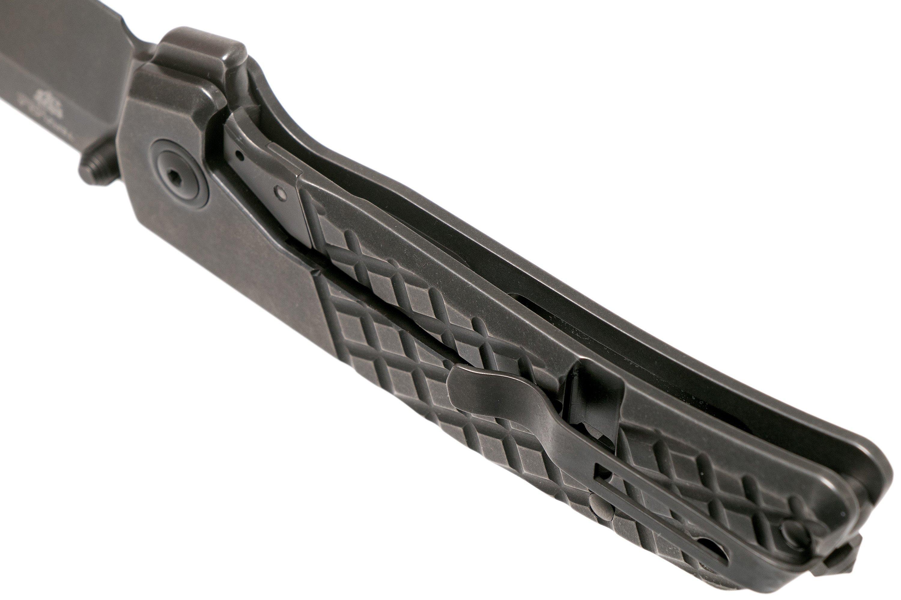 MKM Maximo MM-TDSW Dark Stonewashed Titanium pocket knife, Bob Terzuola ...