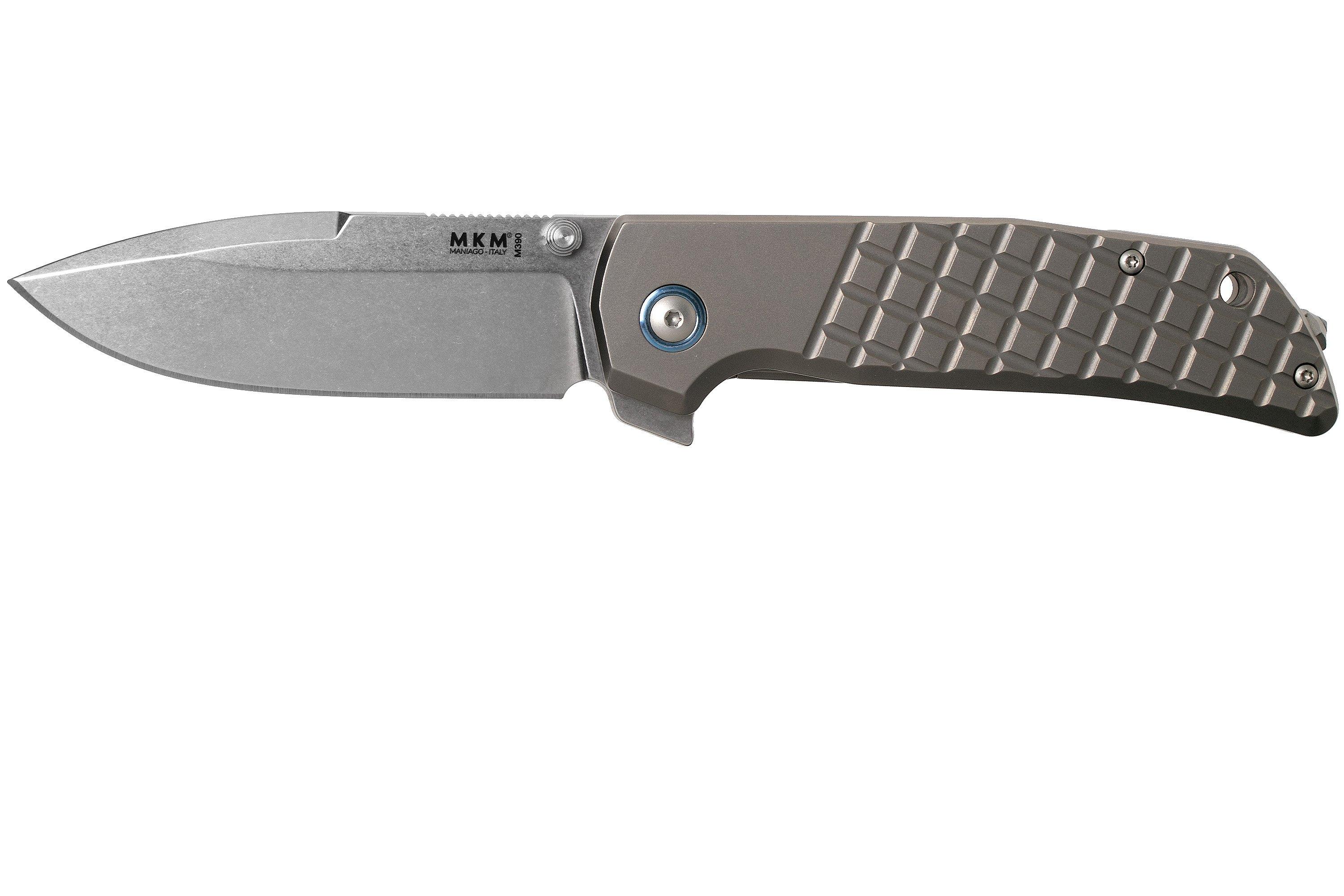 MKM Maximo MM-T Sandblasted Titanium pocket knife, Bob Terzuola design ...