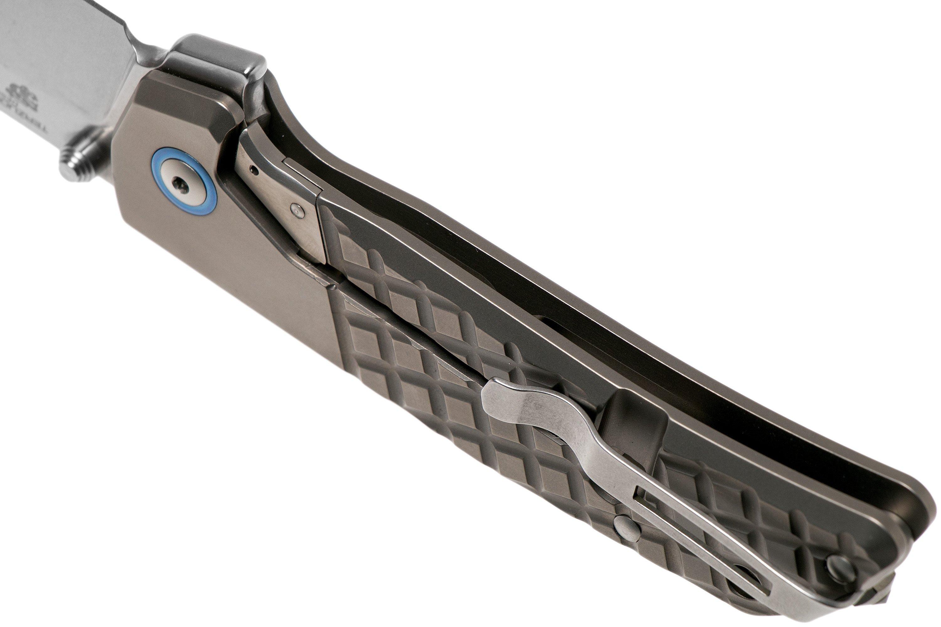 MKM Maximo MM-T Sandblasted Titanium pocket knife, Bob Terzuola design ...