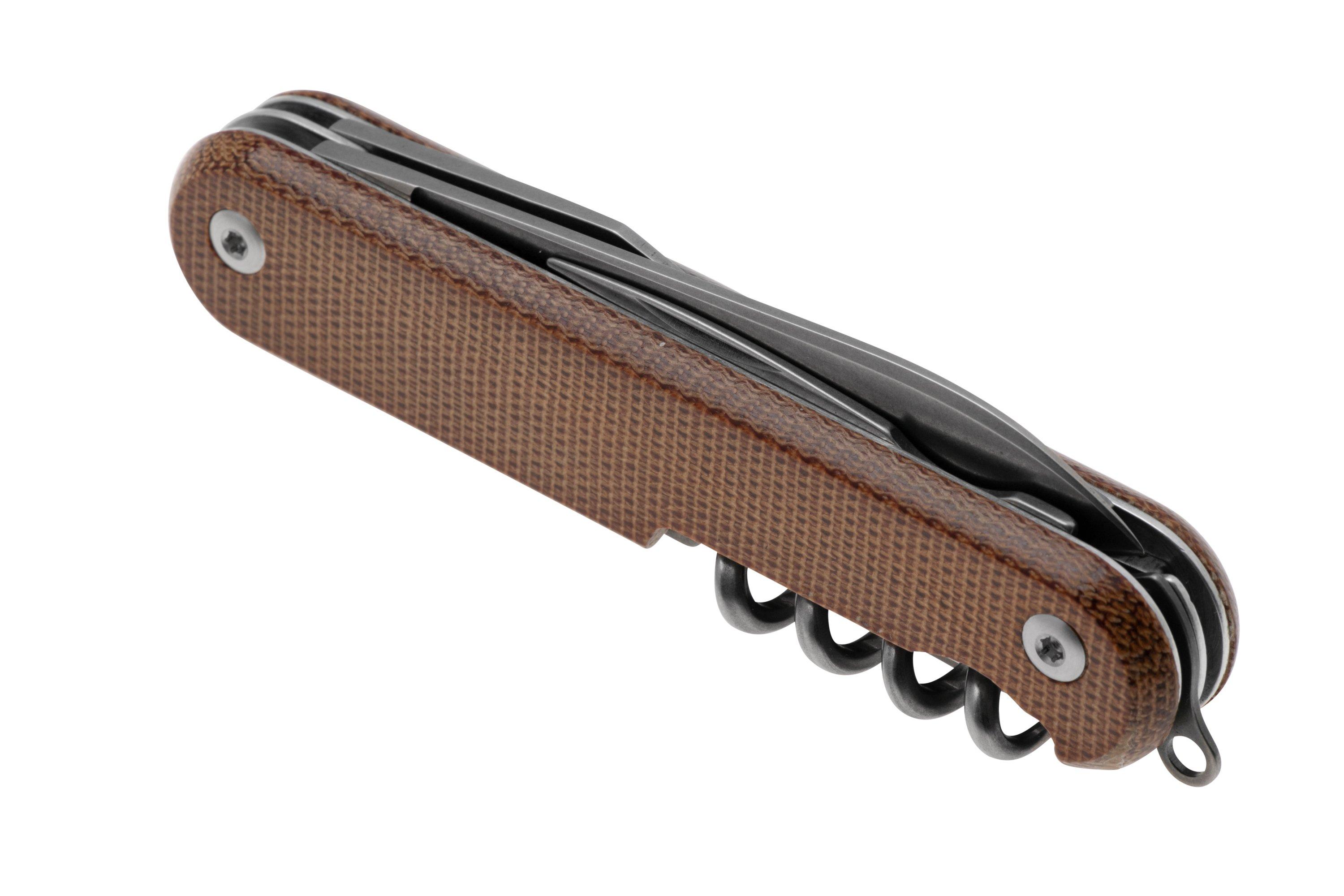 MKM Malga 6 MP06MAG-NC MagnaCut Natural Canvas Micarta, pocket knife ...