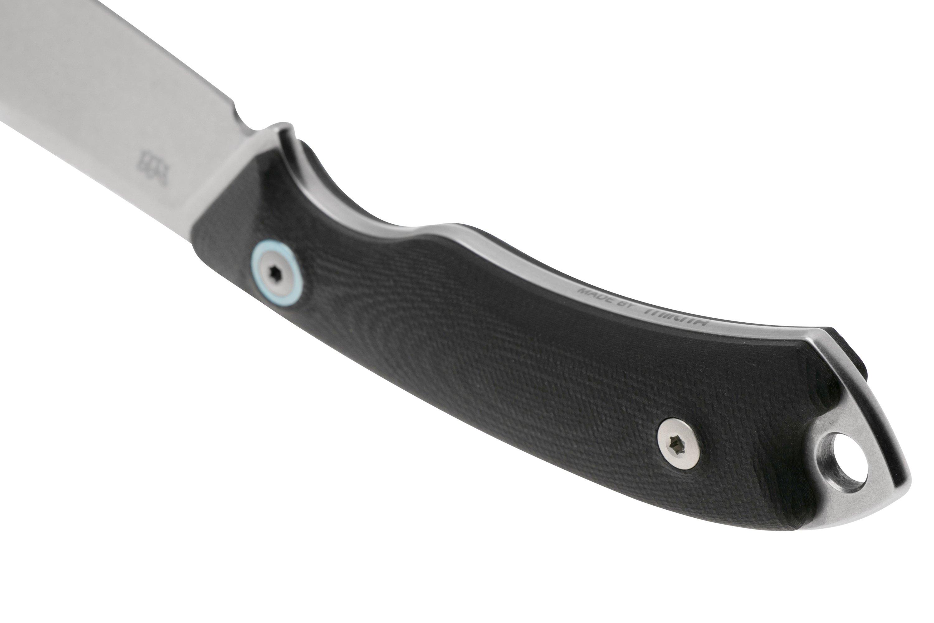 MKM Pocket Tango 1 Nessmuk PT1-GBK Black G10 fixed knife, David C ...